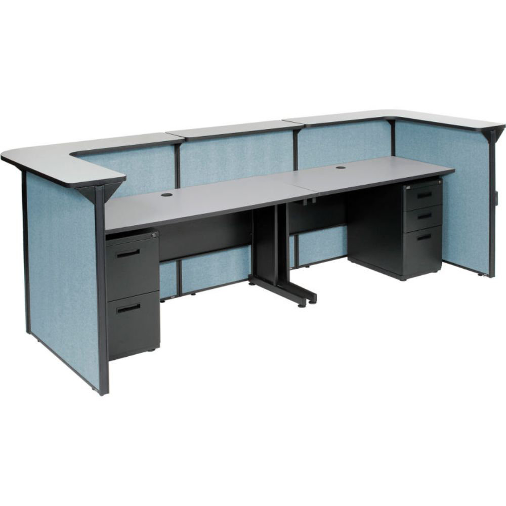Inbox Zero Nataline U-Shaped Reception Station, 124"W X 44"D X 44"H ...