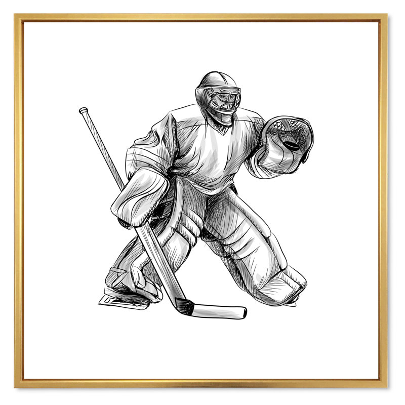 how to draw an ice hockey player step by step