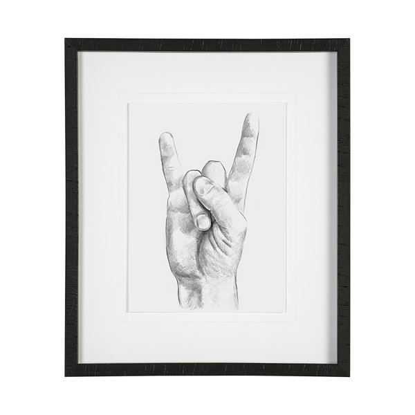 Red Barrel Studio® Hand Signs IV Framed Print - Wayfair Canada