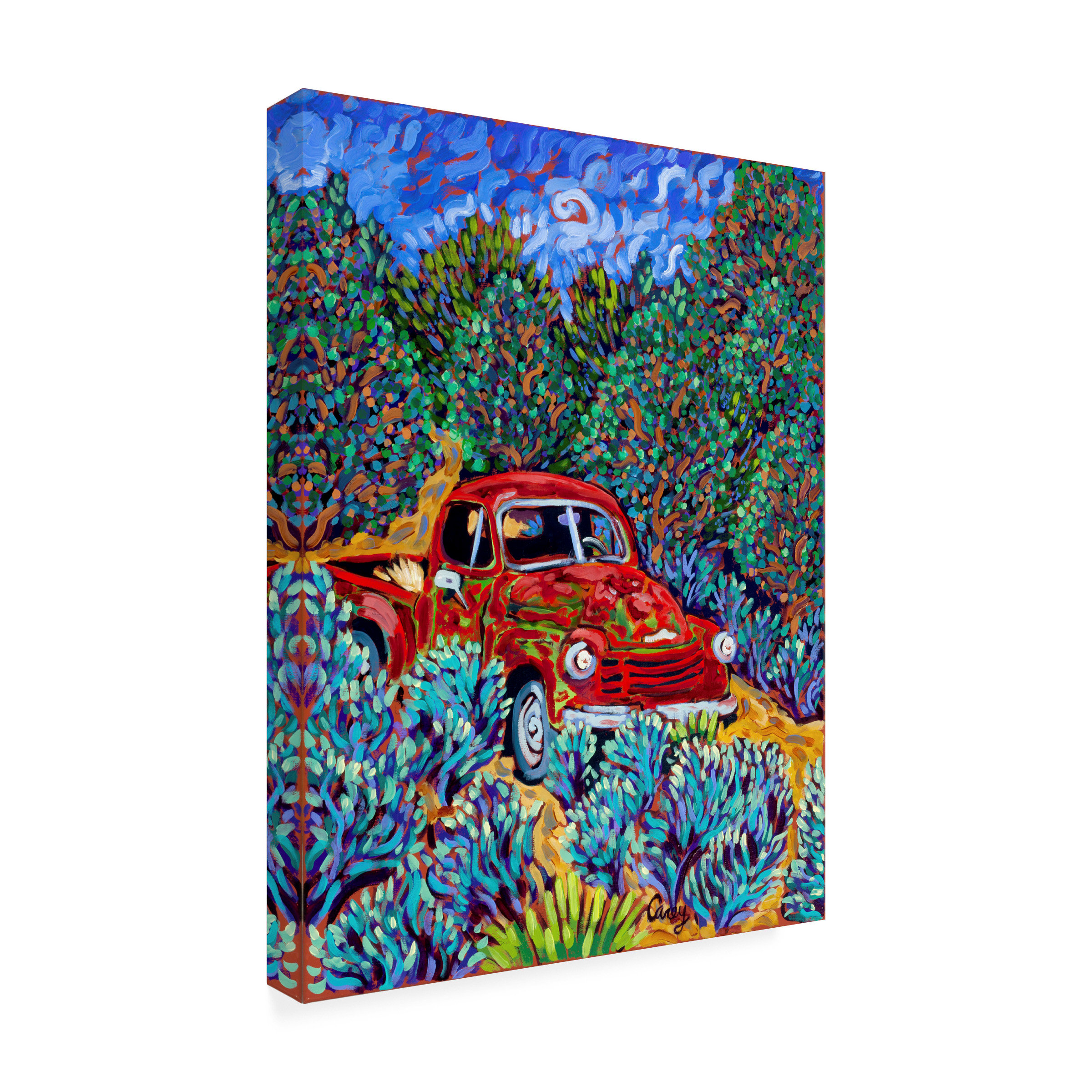 Charlton Home Cathy Carey 'Little Red Truck' Canvas Art - Wayfair Canada