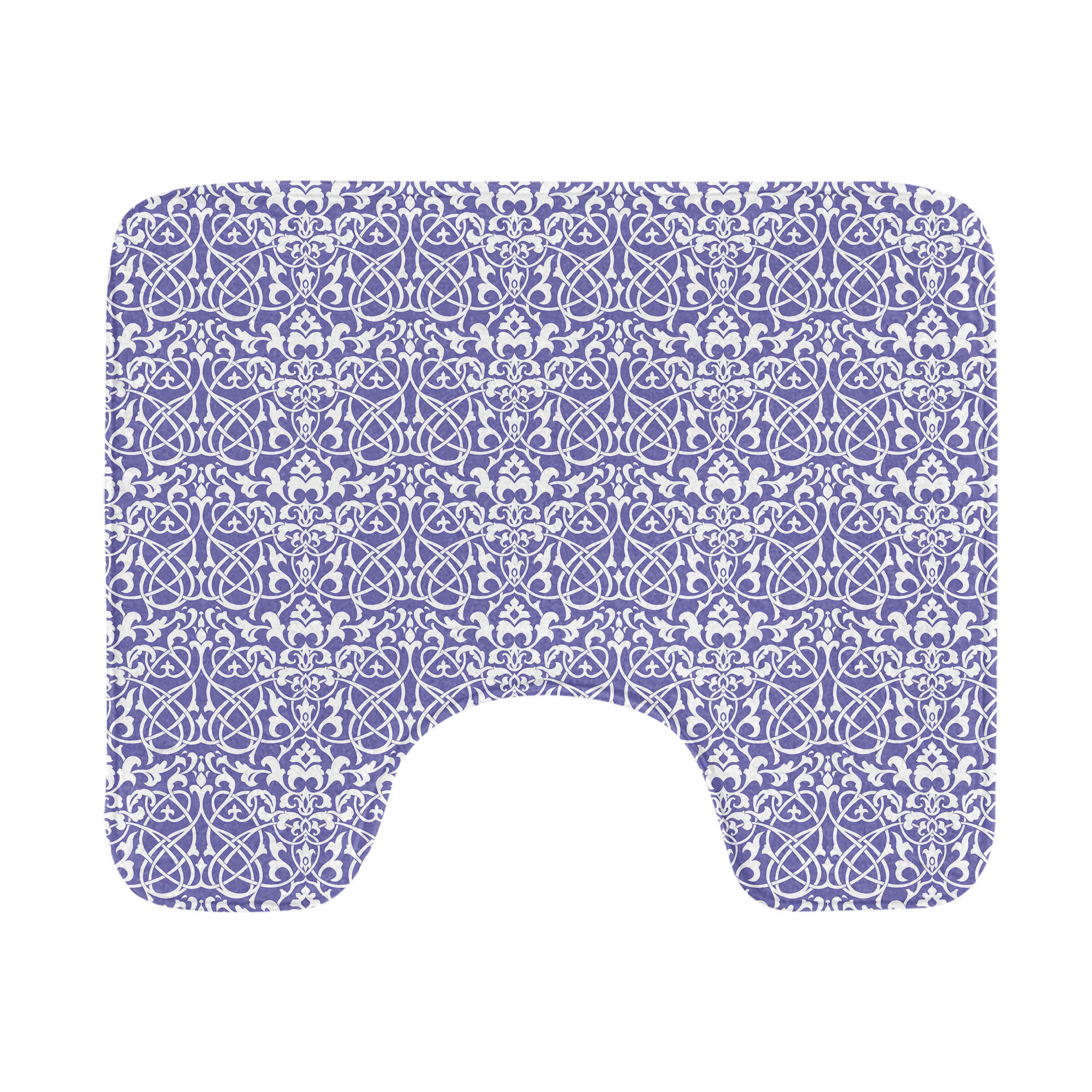 Fleur De Lis Living Lilac Toilet Mat U-Shape Bathroom Rug 20" Lavender ...