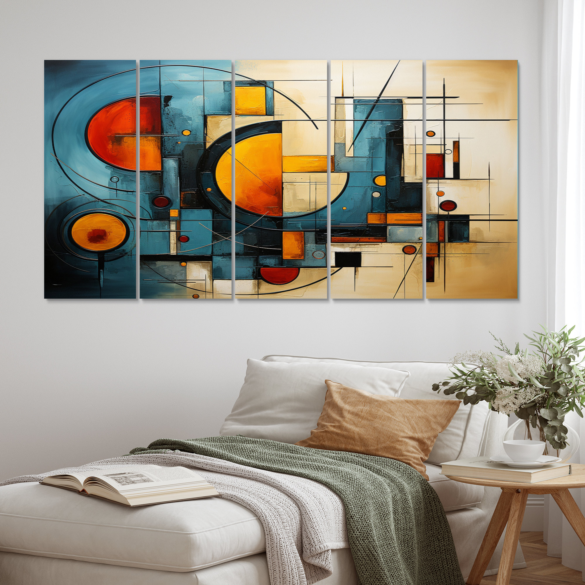 Ivy Bronx Electric Array III - Abstract Collages Metal Wall Decor Set ...