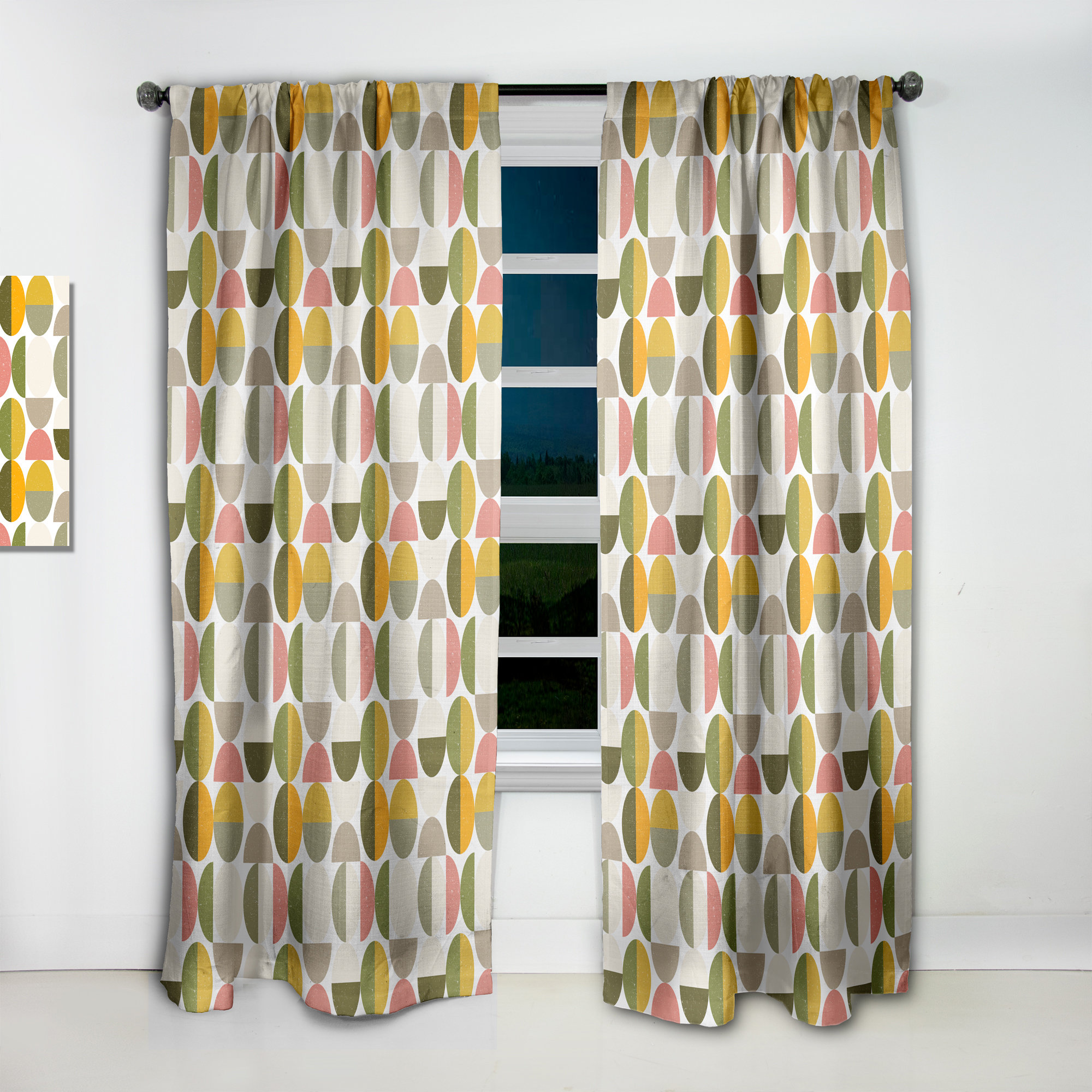 East Urban Home Retro Geometric Grid III - Geometric Mid-Century Modern ...