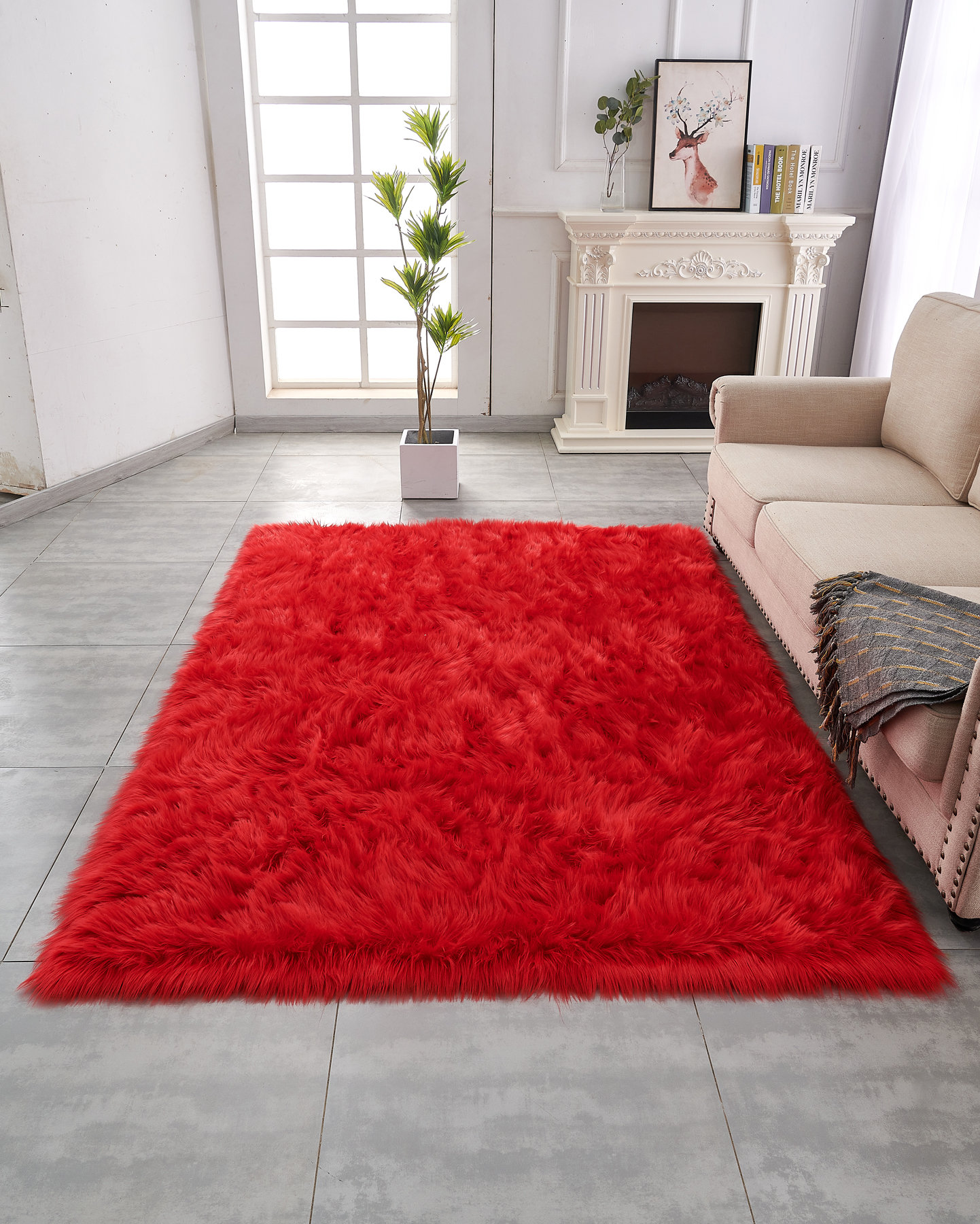 NUBE Rugs Rectangle Rectangle 6' X 9' Area Rug with Non-Slip Backing ...