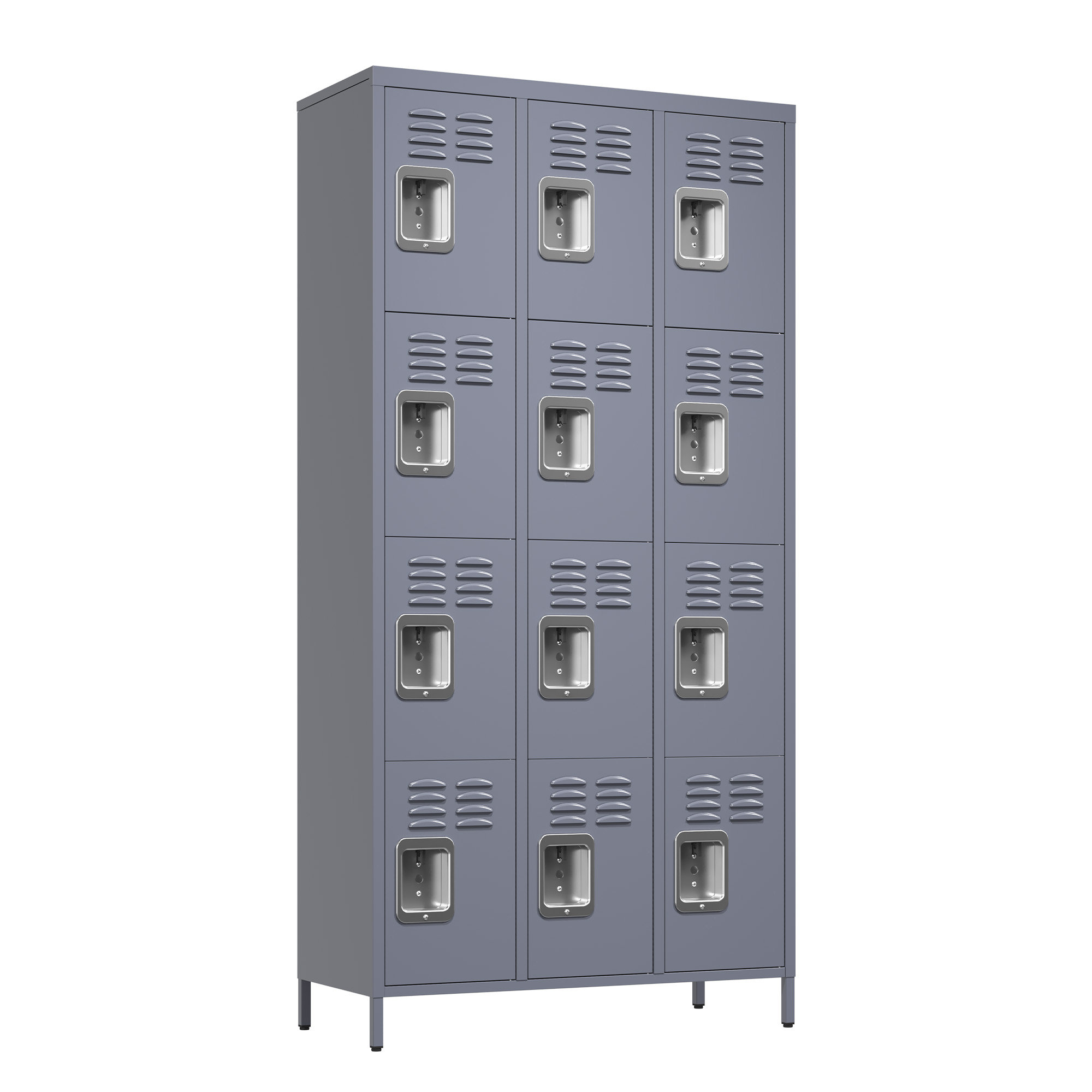 BIZOE 72"H Metal Large Employee Locker with 12 Compartments- Home ...