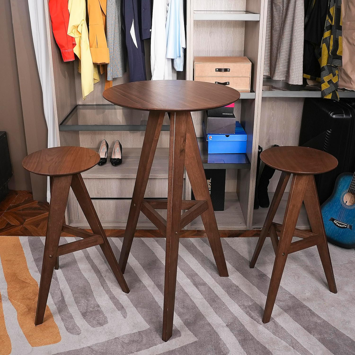 Corrigan Studio® Lablanc Counter Height Bar Table and 2 Barstools Set ...