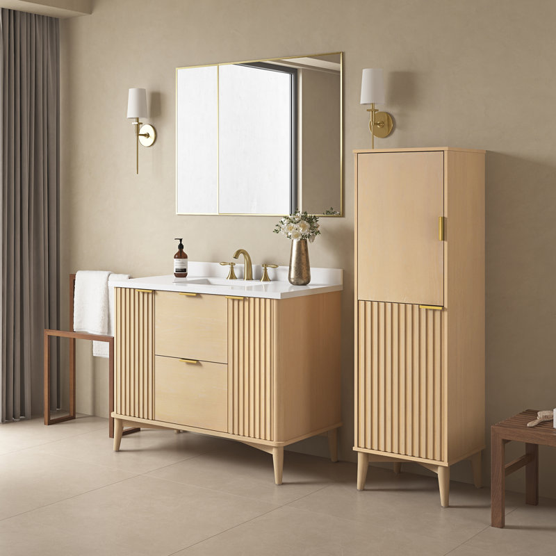 AllModern Ronson 18 in. Side-Unit Linen Cabinet & Reviews | Wayfair