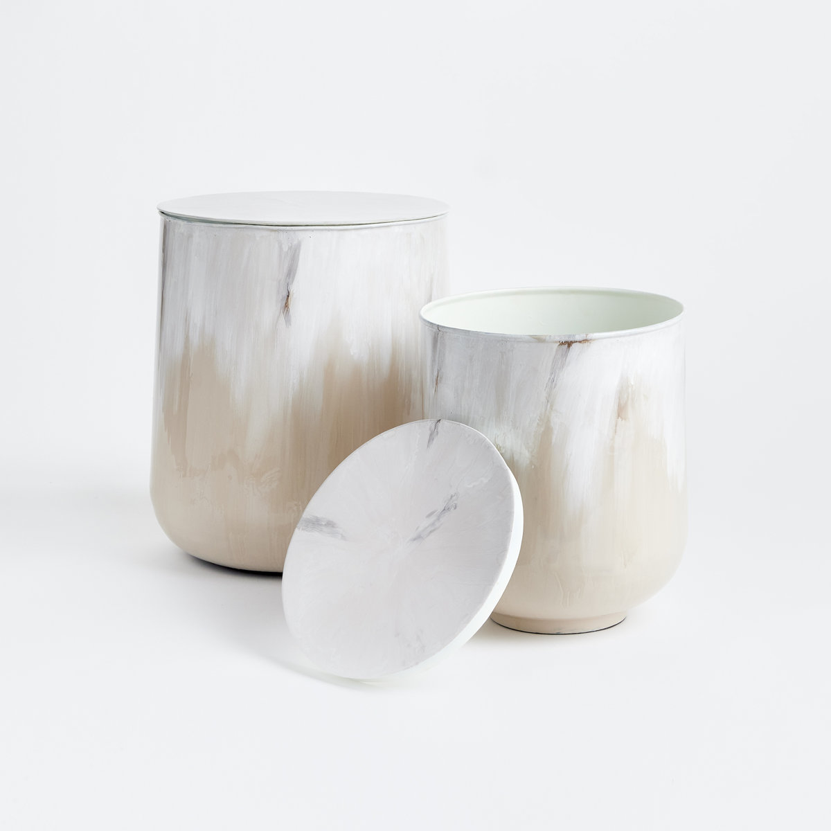 Bayou Breeze Anyri Iron Pedestal End Table | Wayfair