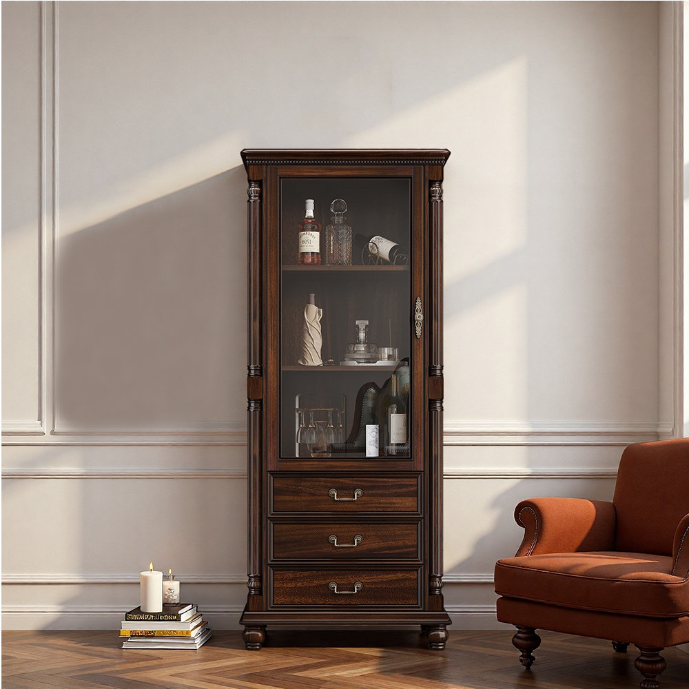 Canora Grey American style luxury fully enclosed bookcase | Wayfair