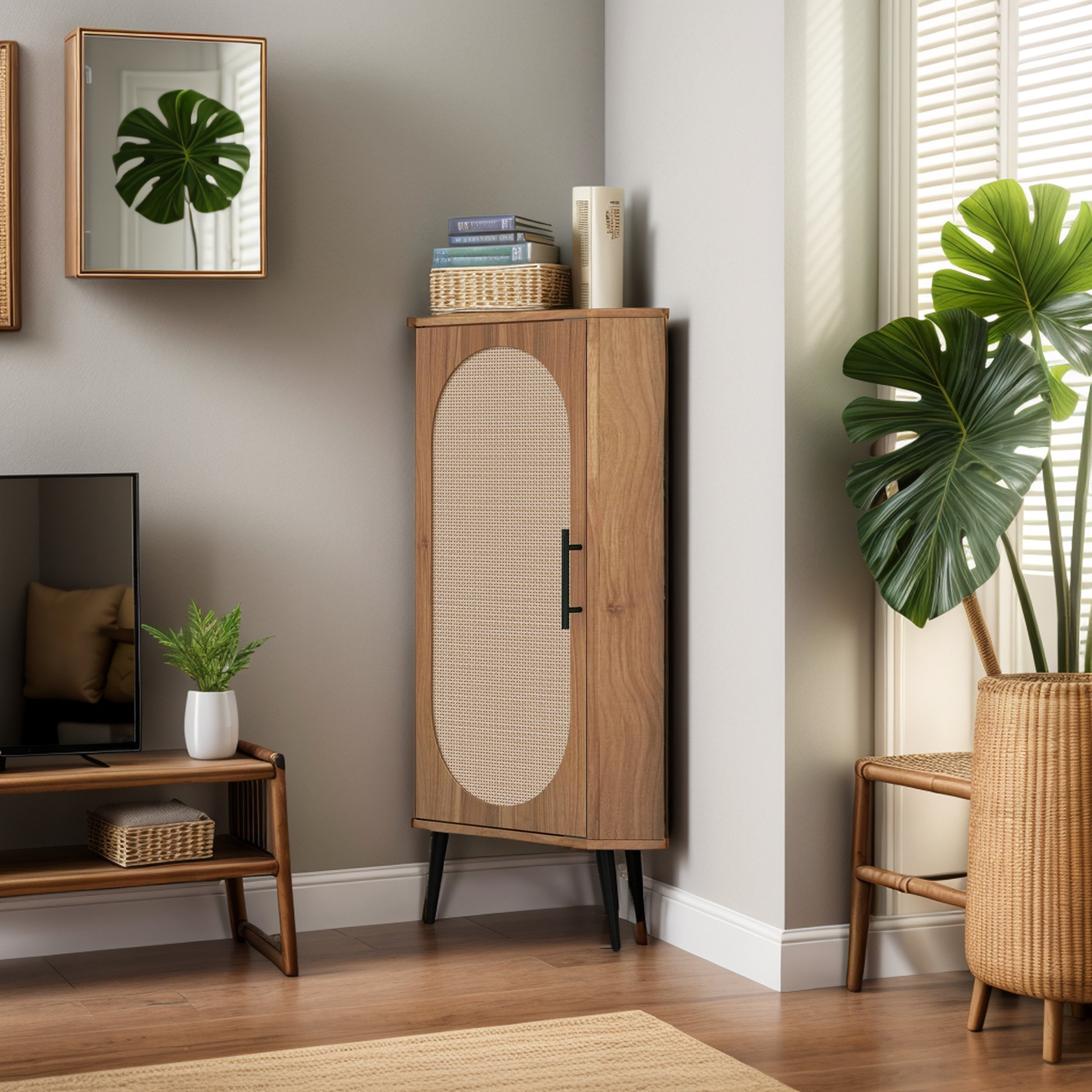 Dakota Fields Freestanding Corner Cabinet | Wayfair