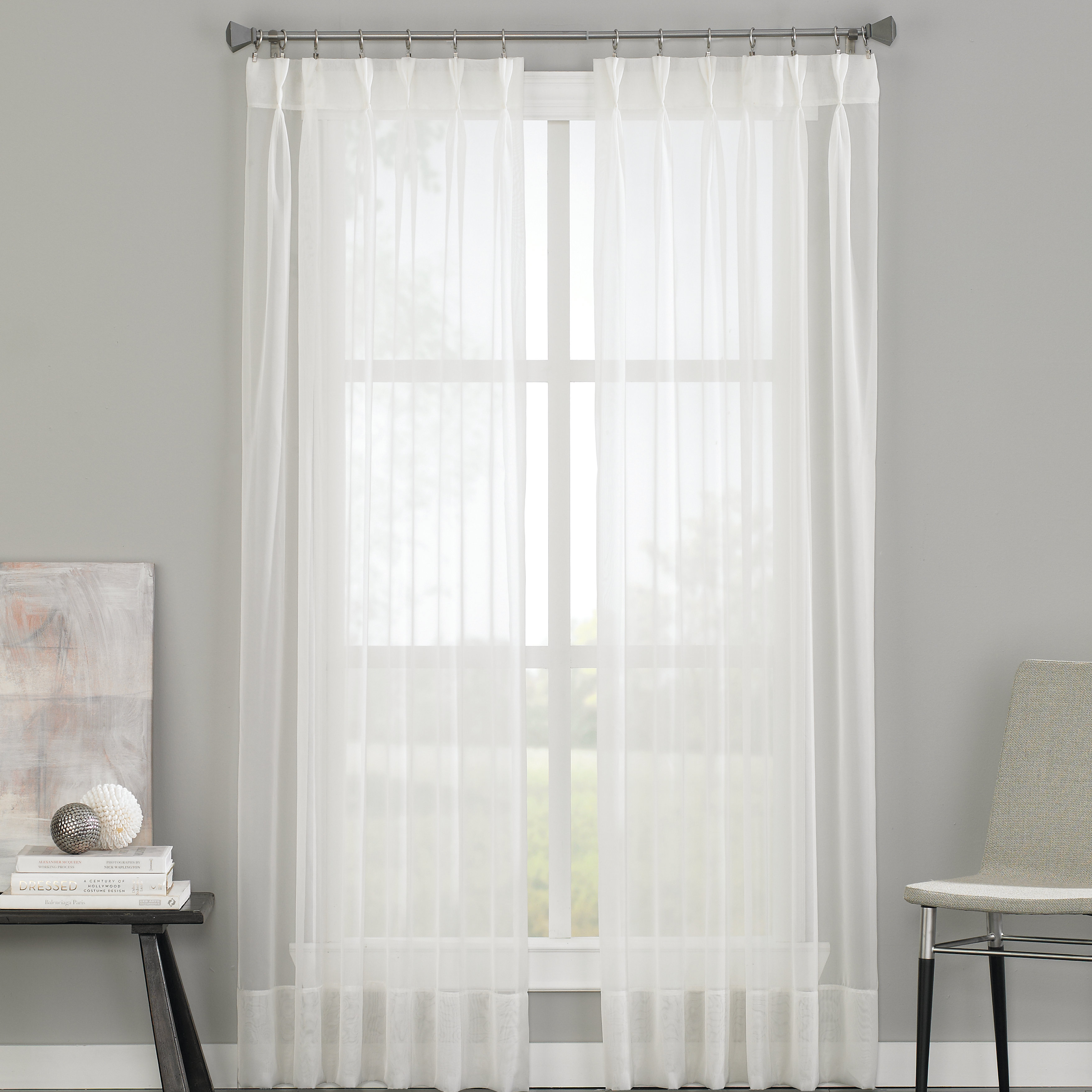 Charlton Home Curtainworks Constantina Solid Sheer Pinch Pleat Single ...