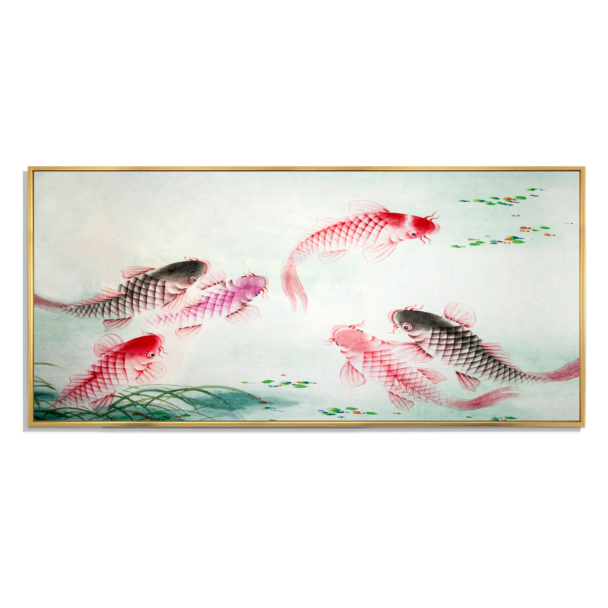 Bay Isle Home™ Chinese Painting of Carp - Painting on Canvas | Wayfair