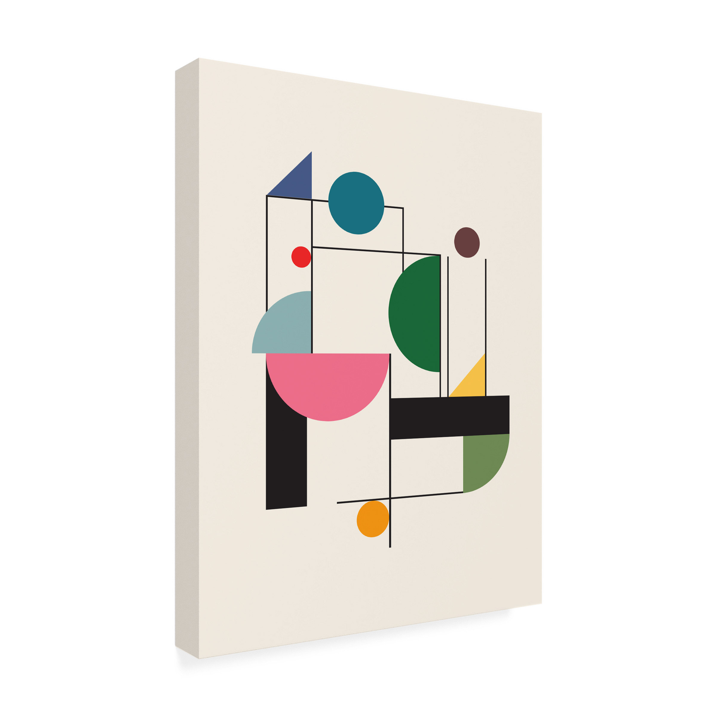 Wrought Studio™ Tom Quartermaine Modern Colorful Bauhaus Abstract ...