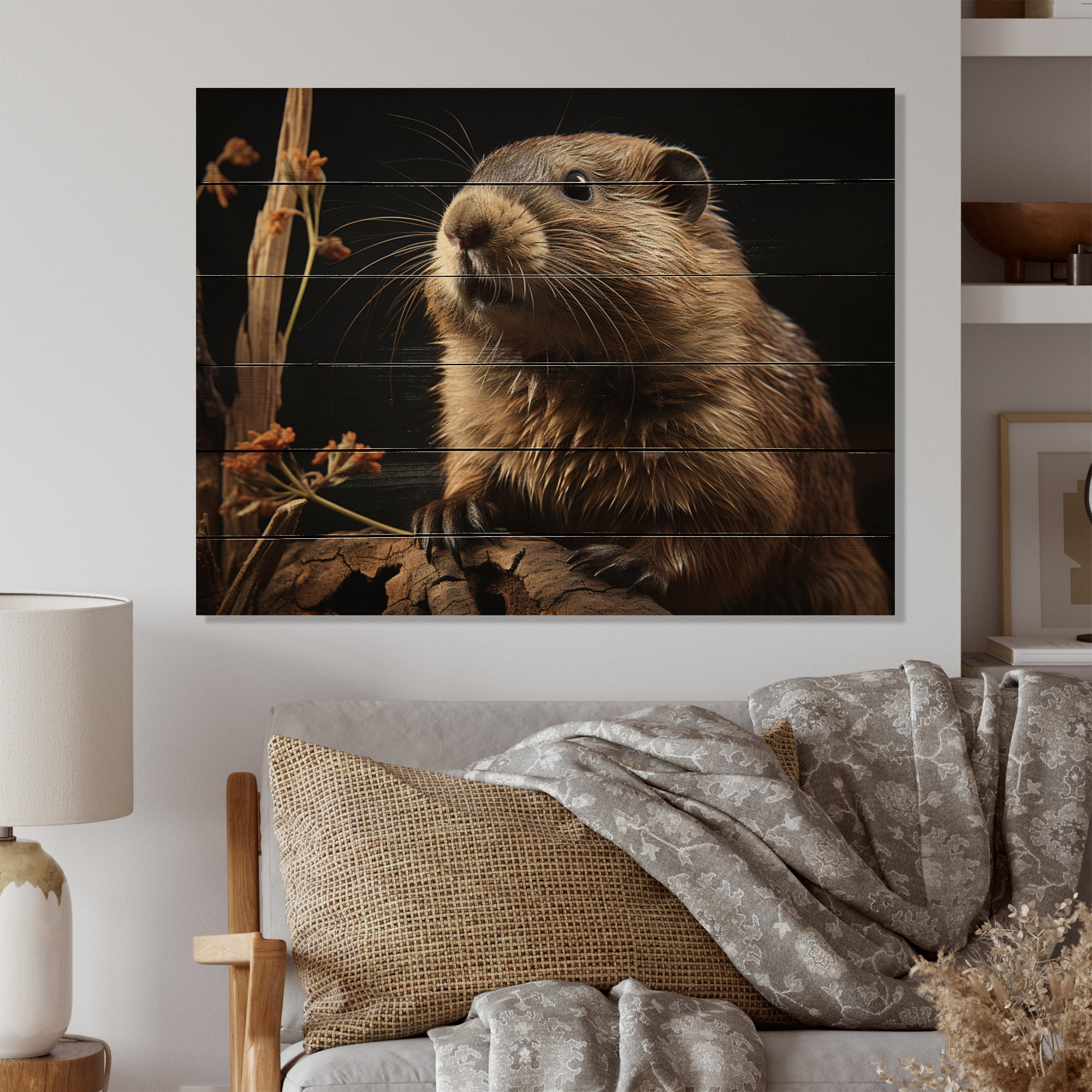 Loon Peak Beaver Portrait On Wood Print | Wayfair