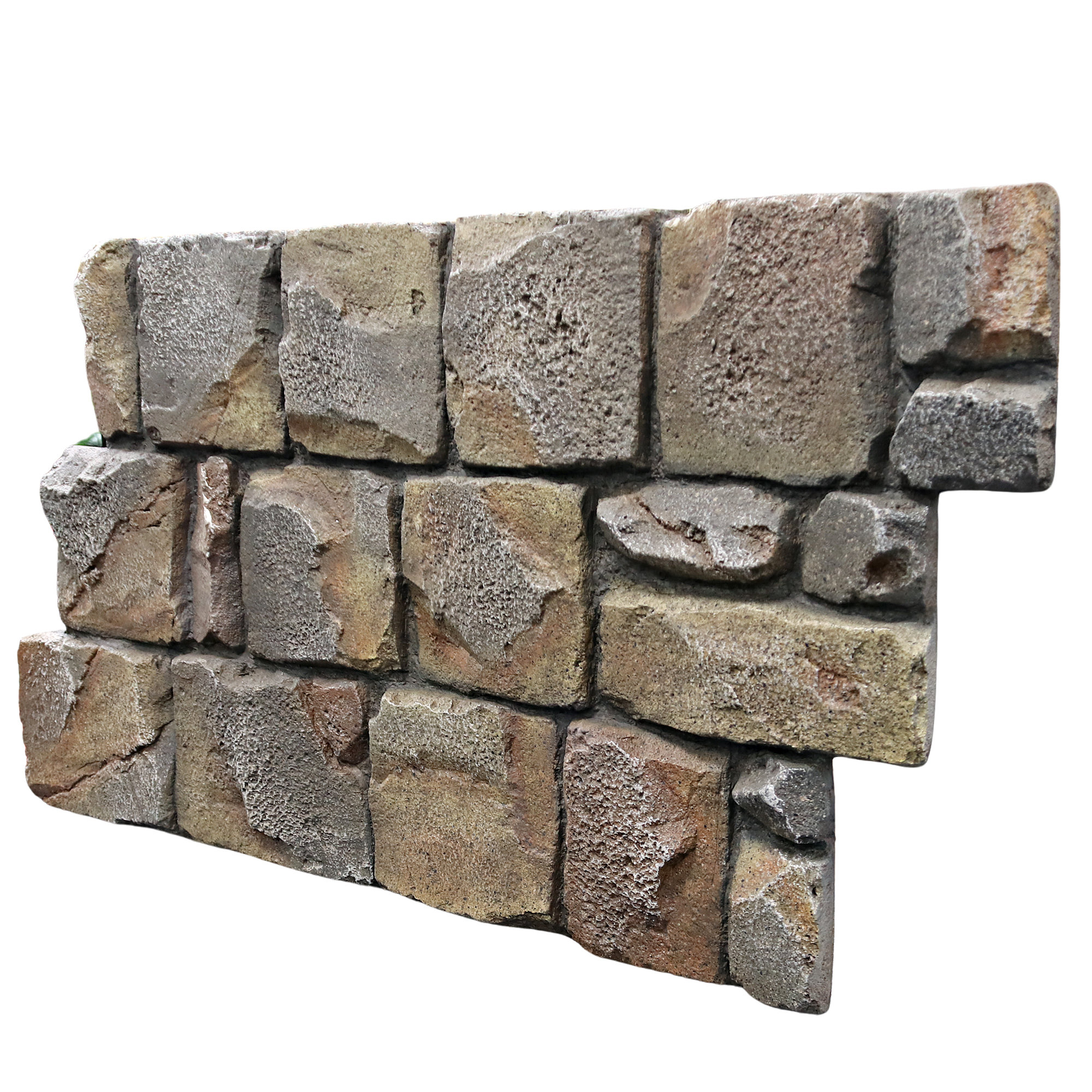 HOMEIBRO 2.36 In. X 5 Ft. X 2.5 Ft. Faux Stone Denim Blue Crushed Rock Polyurethane Decorative ...