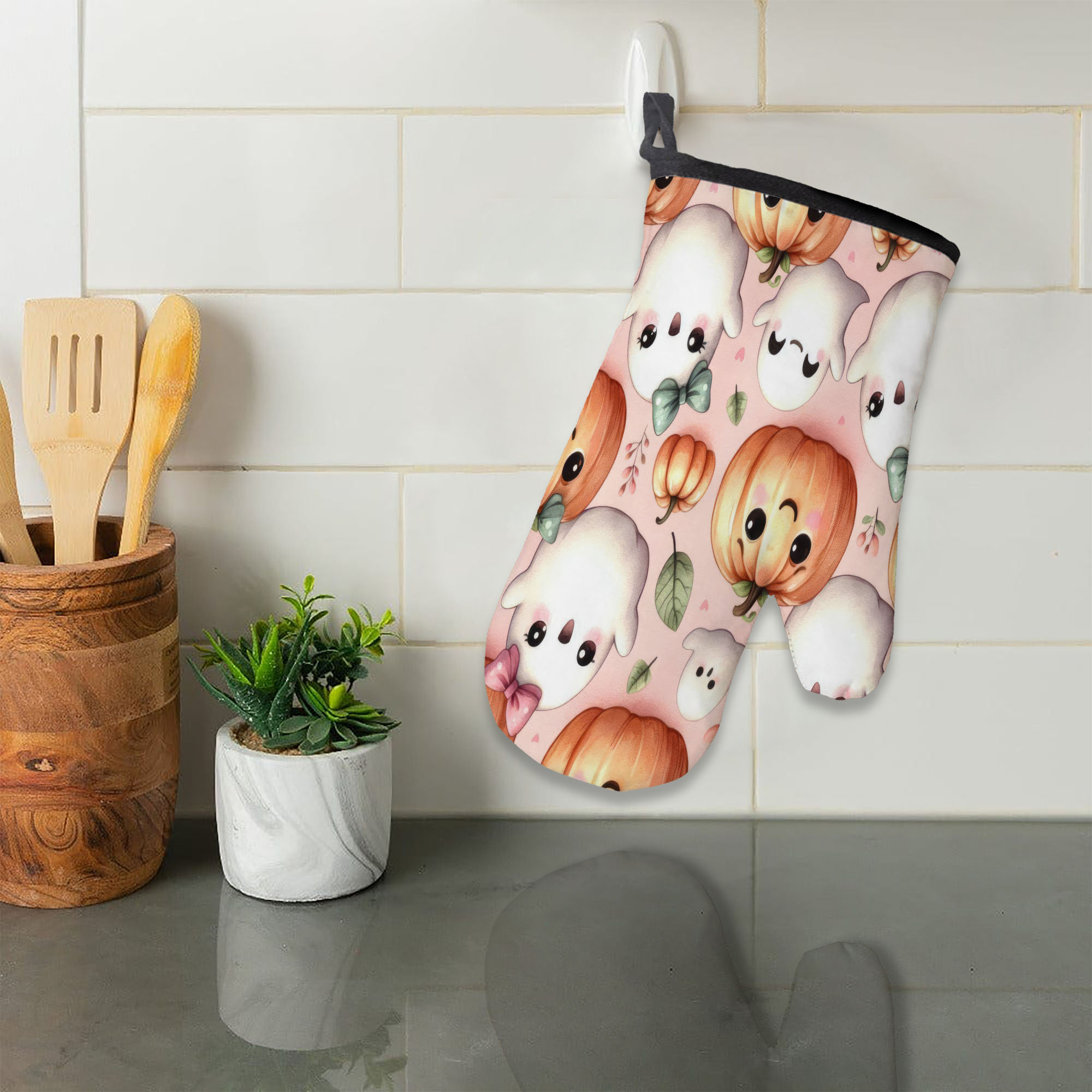 MentionedYou Haunted Gourds Oven Mitt Cotton Twill | Wayfair