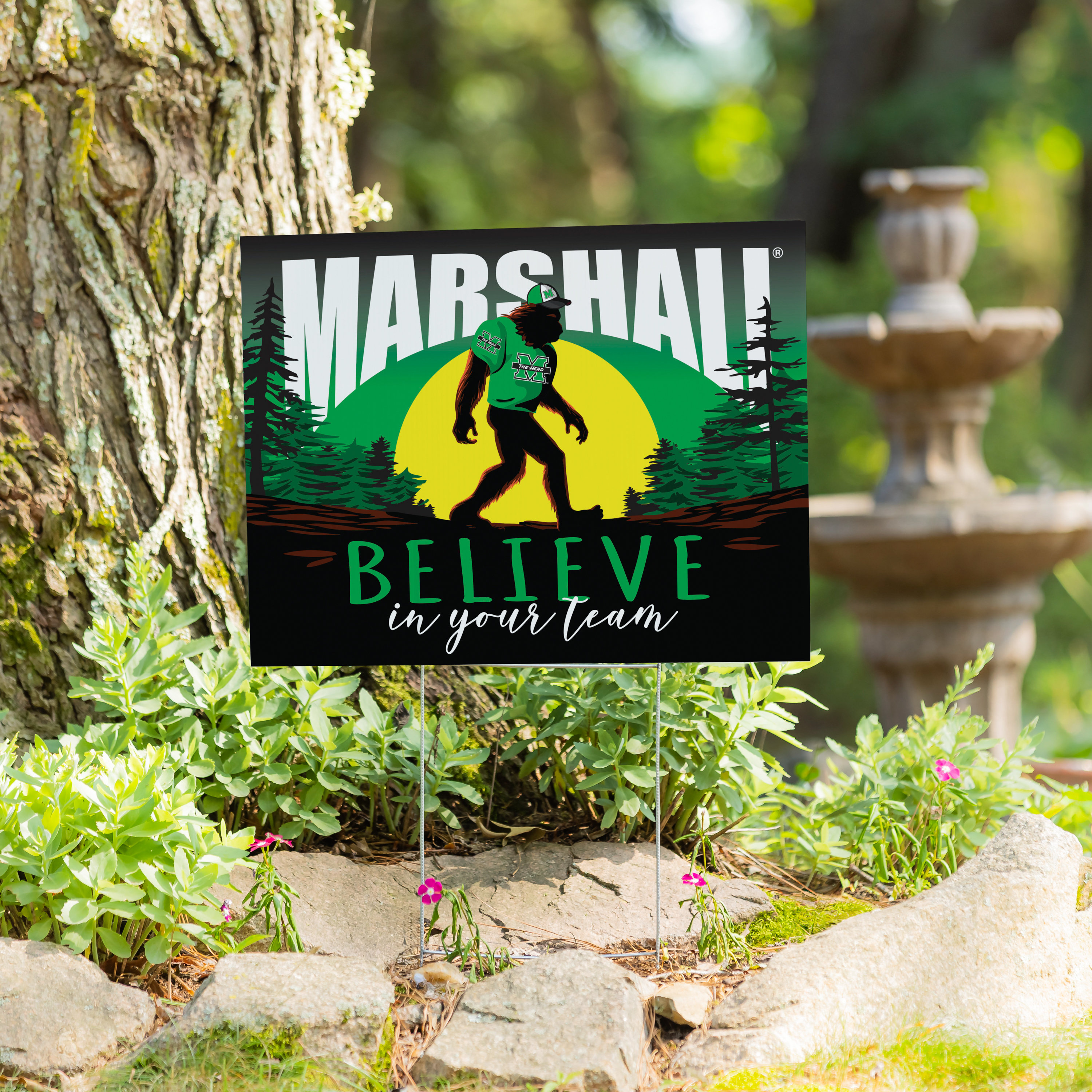 Union Rustic Marshall University Yard Sign, Bigfoot | Wayfair