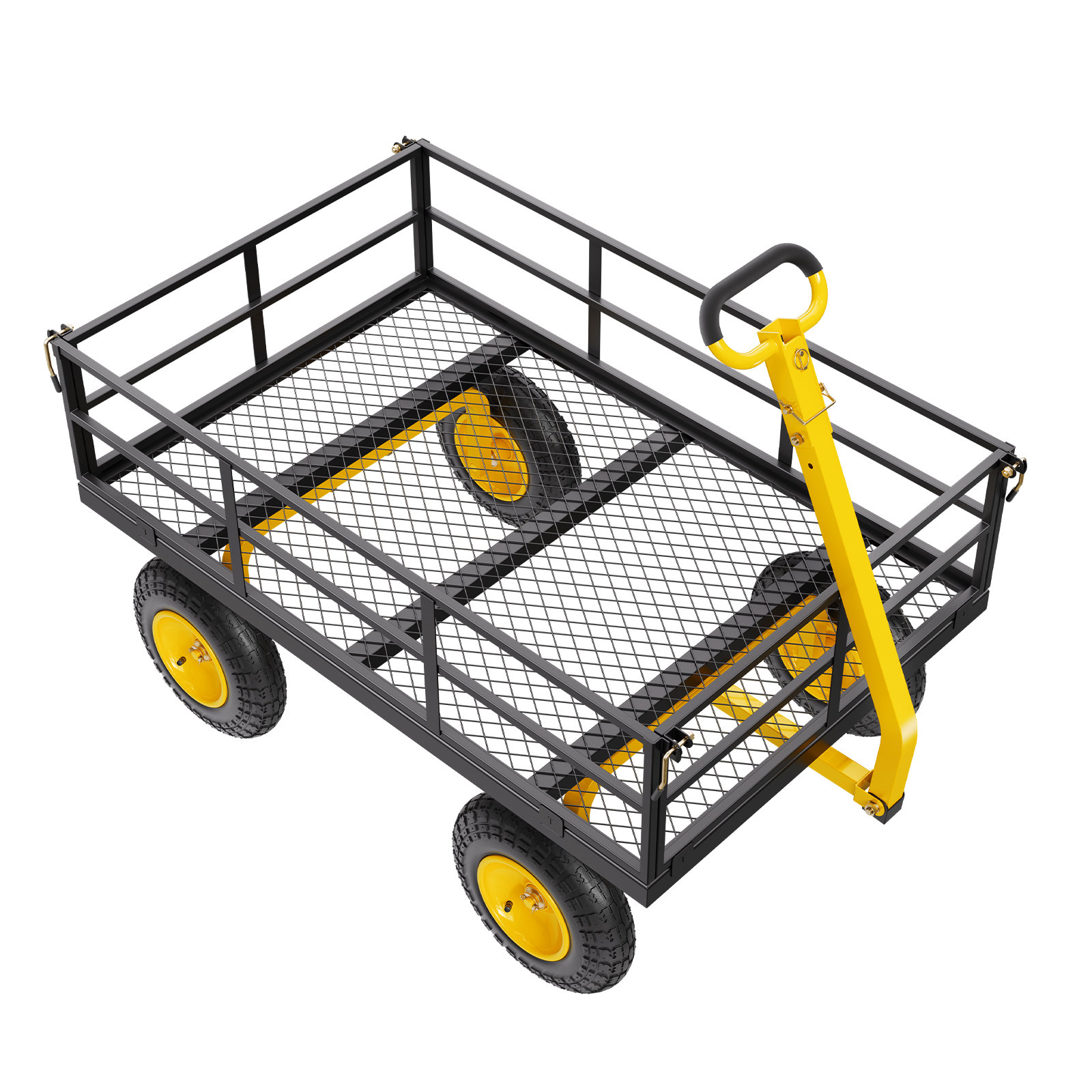 Stellweilan Tessberg 1200 Lbs Steel Garden Cart, Heavy Duty Pullable ...