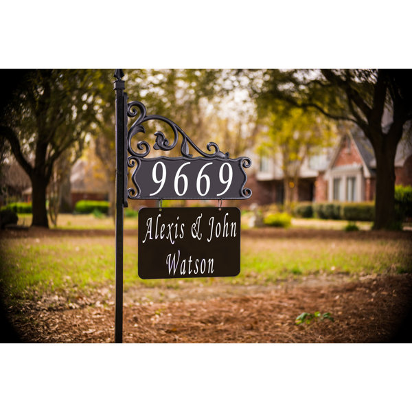 Address America Boardwalk Double-Sided Reflective Yard Address Sign ...
