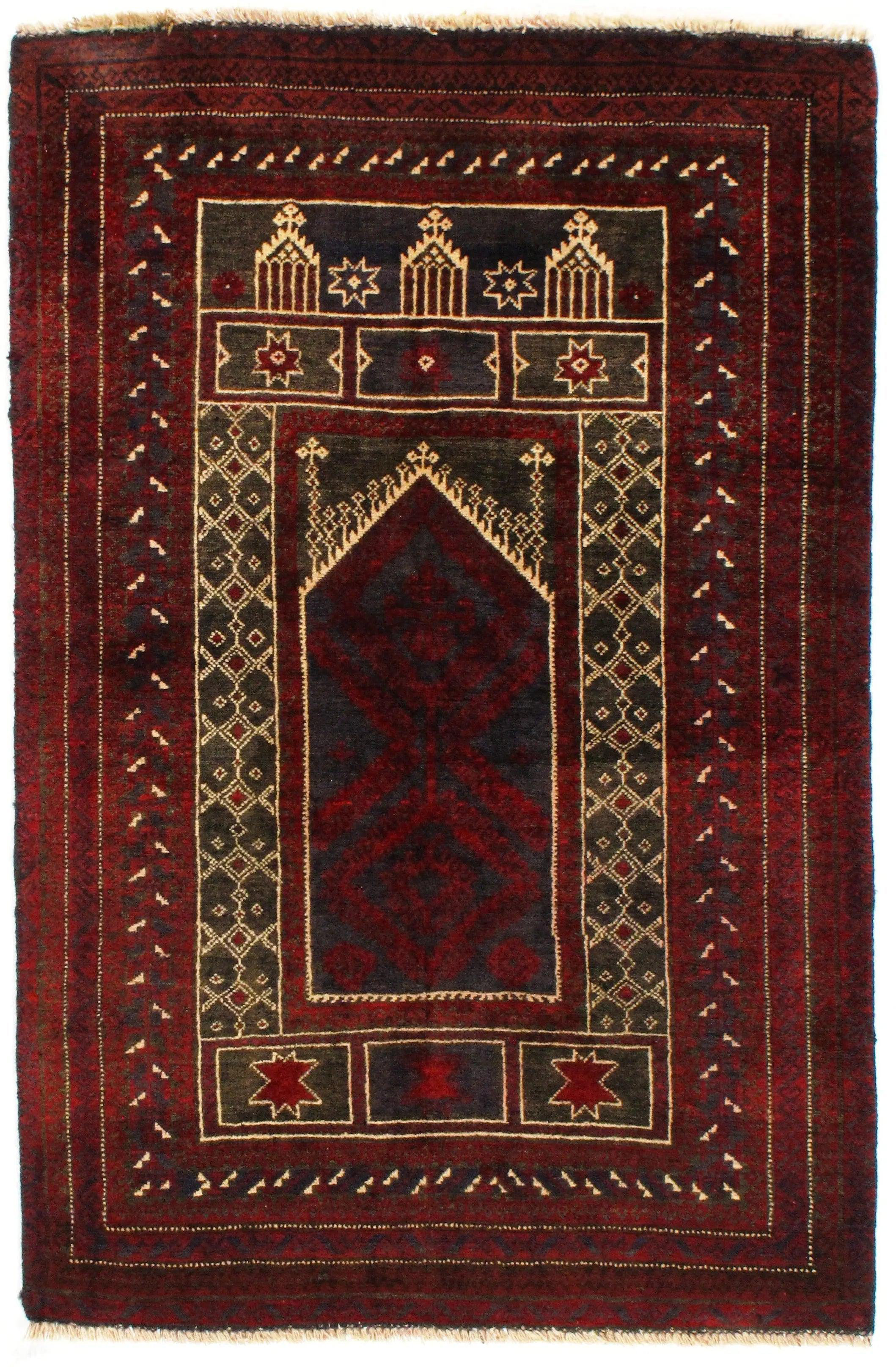 Isabelline Librun Geometric Handmade Rectangle 3' x 4'2" Wool Area Rug ...