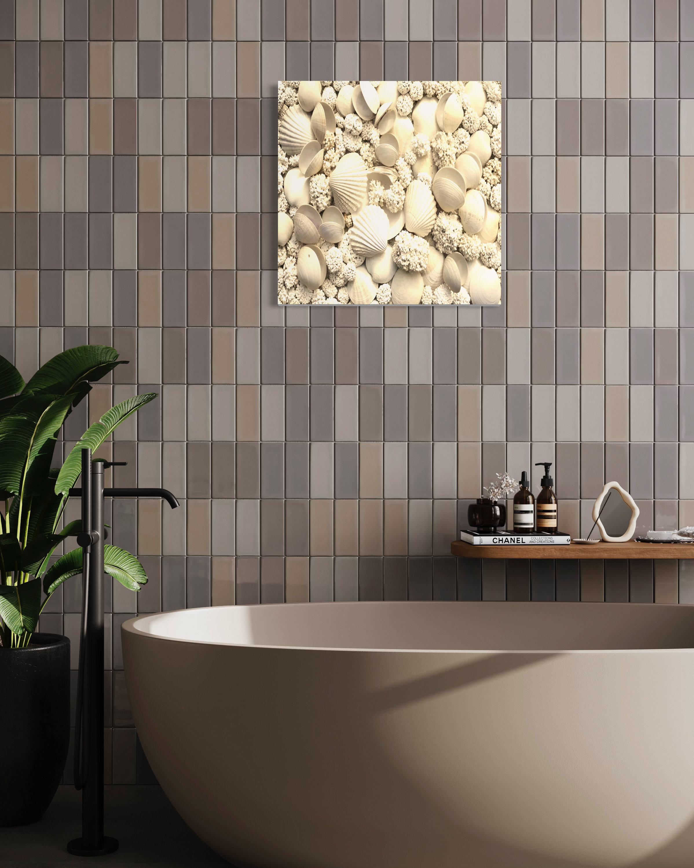 Seashells Wall Art 3D Seashells Wall Art on Canvas - No Frame Print ...