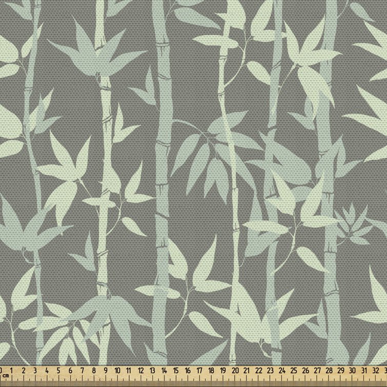 Bless international Bamboo Print Fabric By The Yard, Botanical Plant ...