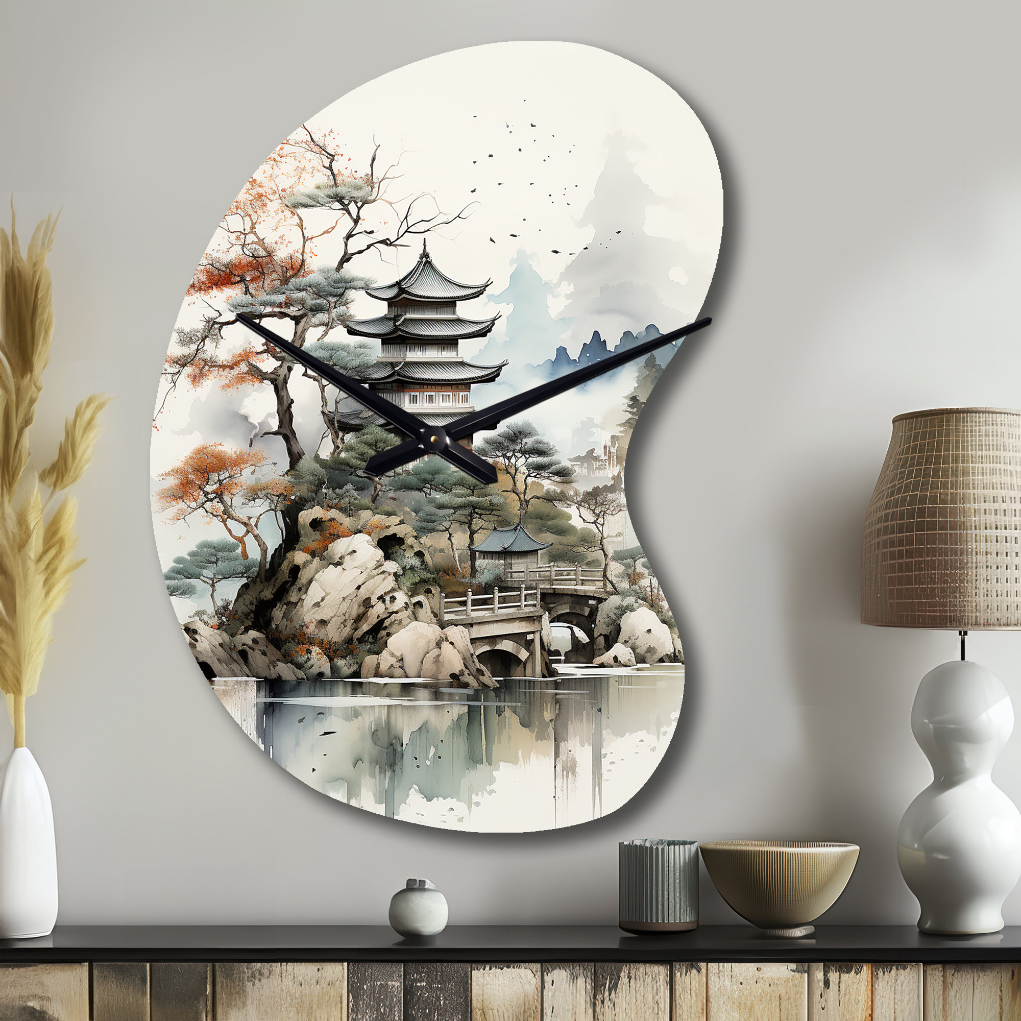 Design Art Asian Art Fantasy Sumi II - Boom Shape Unique Asian Art Wall ...