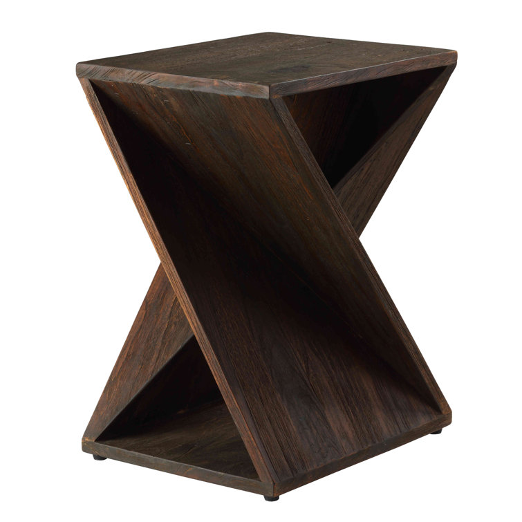 Union Rustic Delrosario Solid Wood Top Abstract End Table - Wayfair Canada