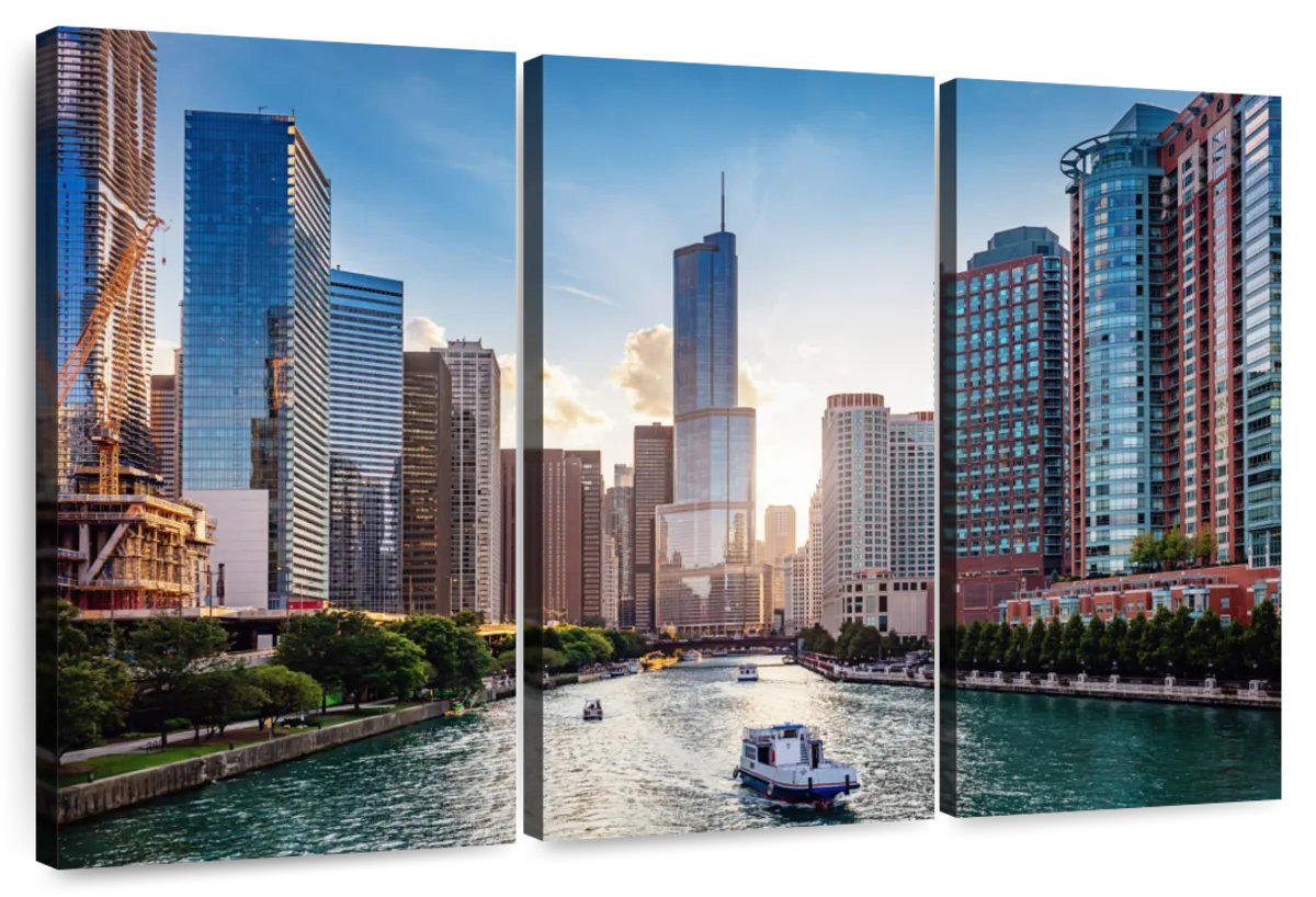 Ebern Designs Sireci Chicago Riverscape | Wayfair