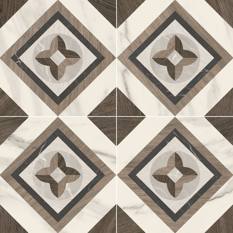 Encore Surfaces Intarsi Glam 02 8" x 8" Spanish/Pattern Look Wall ...