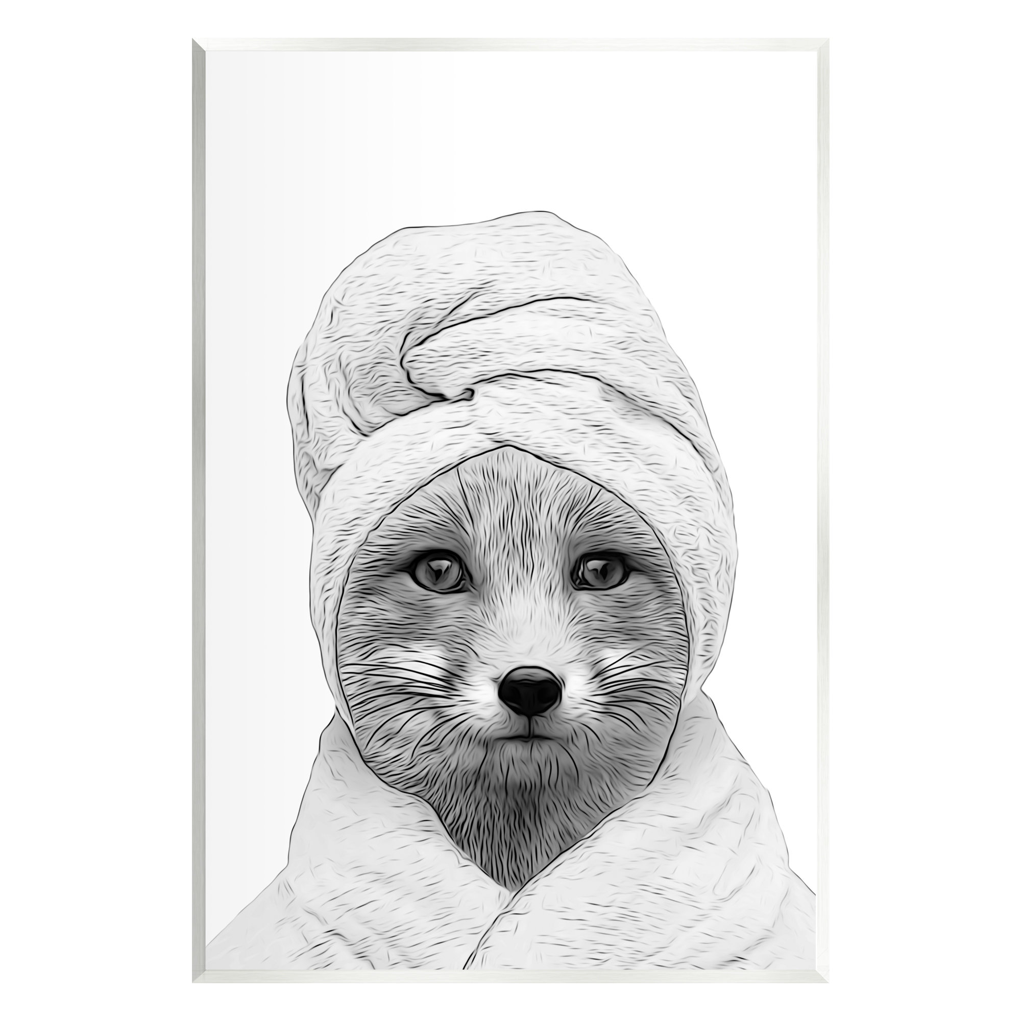 Stupell Industries Fox Bathrobe Funny Animal by Annalisa Latella ...