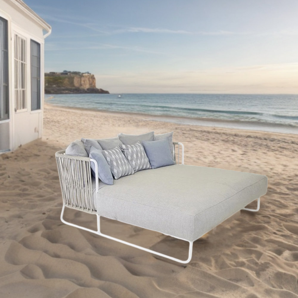 Elegance Furnishings Modern Simple Outdoor Waterproof Sponge Daybed 68. ...