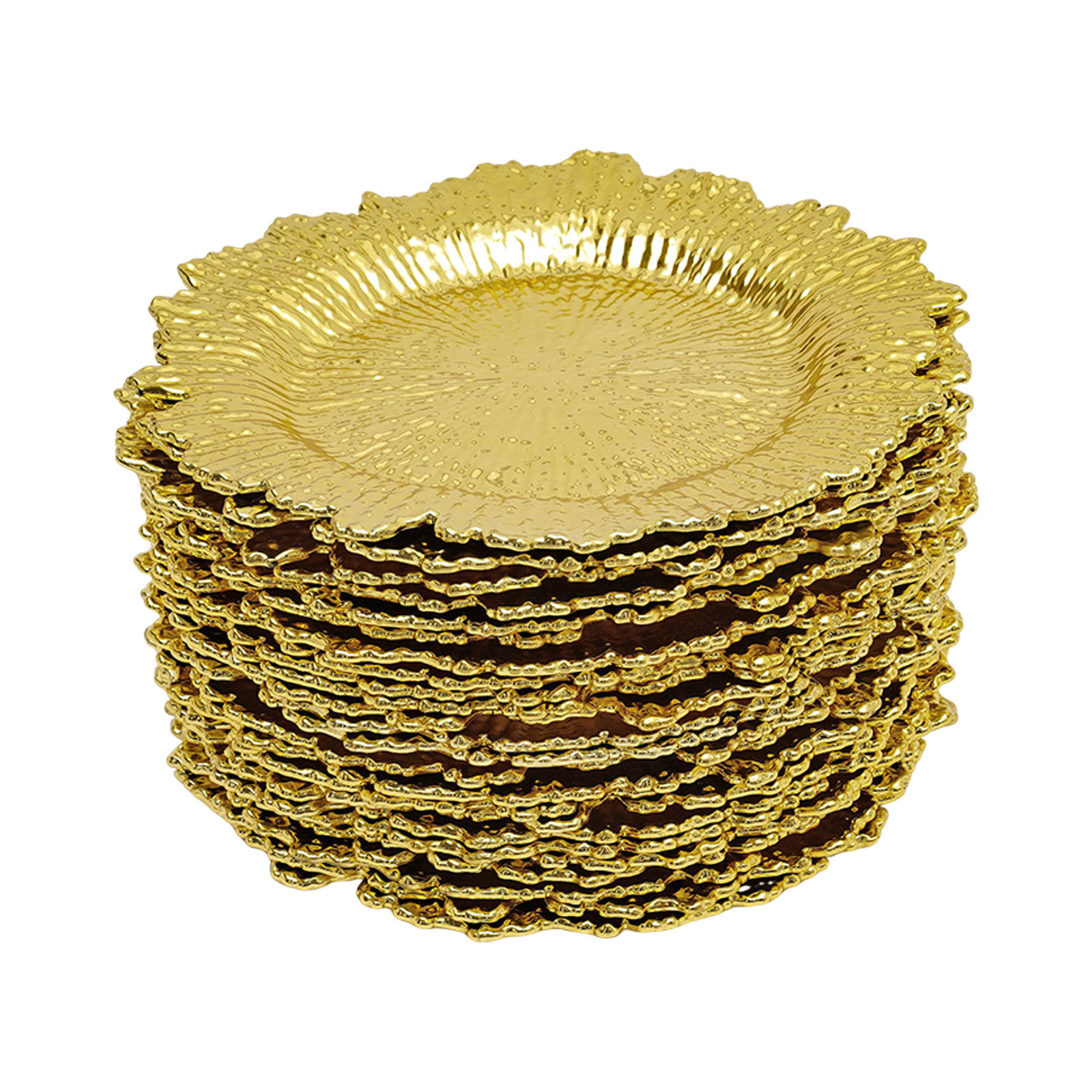 JOYDING 12.6" Charger Plates Plastic Reef Plate Party Decor Multi Color ...