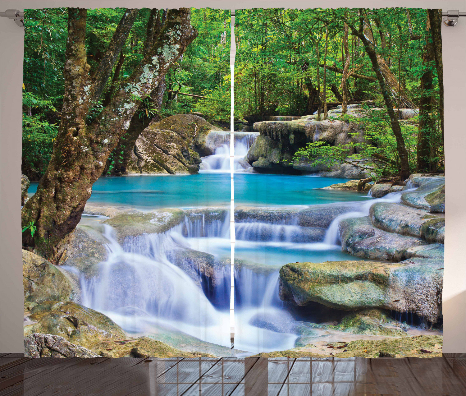 East Urban Home Waterfall Semi-Sheer Rod Pocket Curtain Panels | Wayfair
