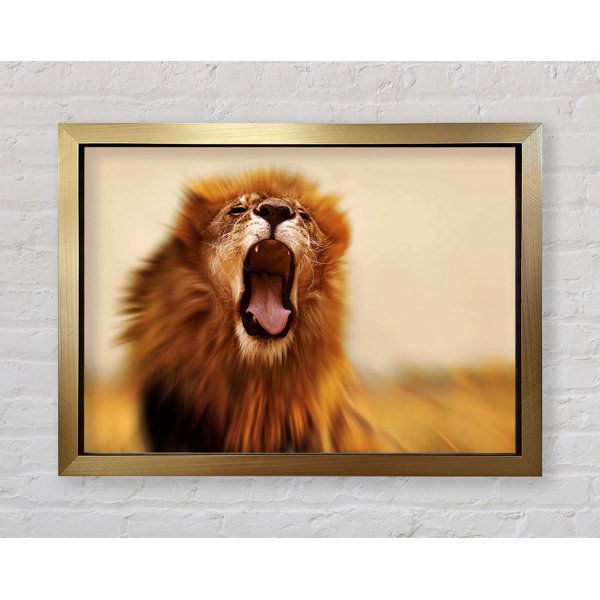 Bright Star King Of The Jungle Lion Roar - Single Picture Frame Print ...