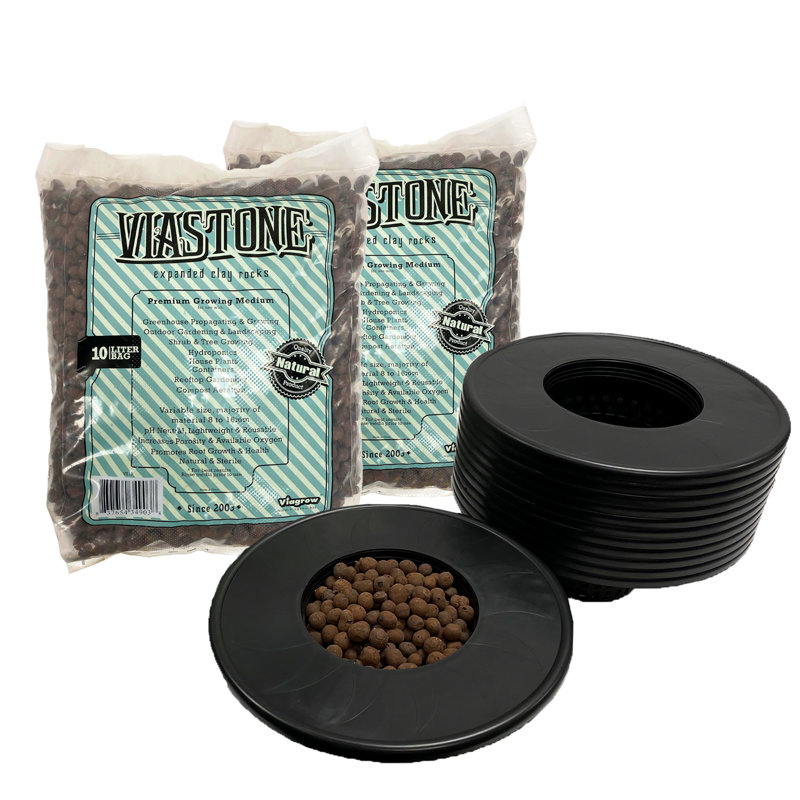 Viagrow Hydroponic Bucket Lids, for 5 and 3.5 Gallon, 6 in. Bucket Net ...