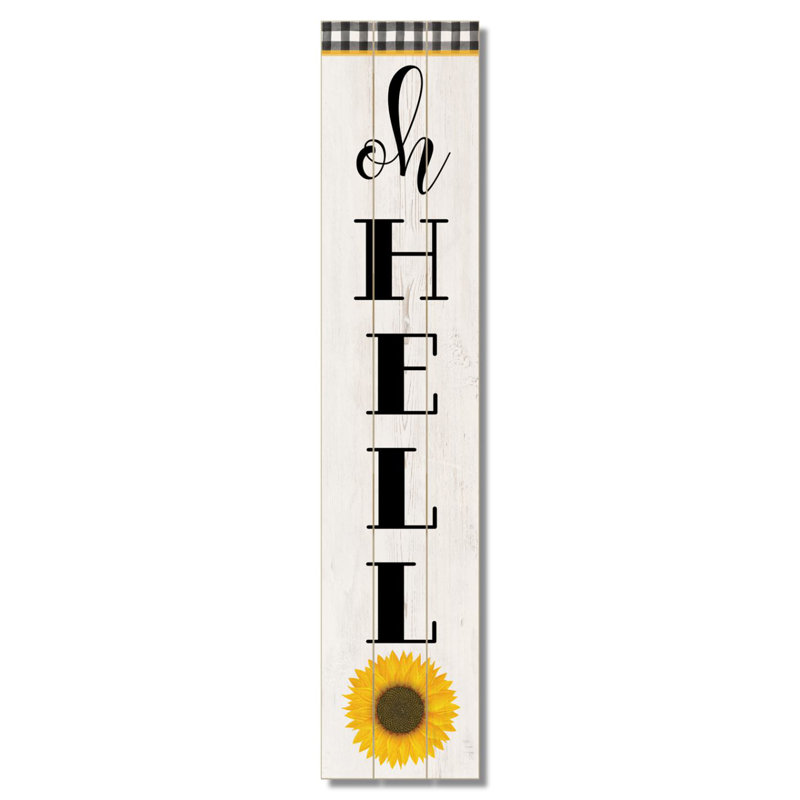 CounterArt Oh Hello Sunflower Decorative Welcome Sign | Wayfair