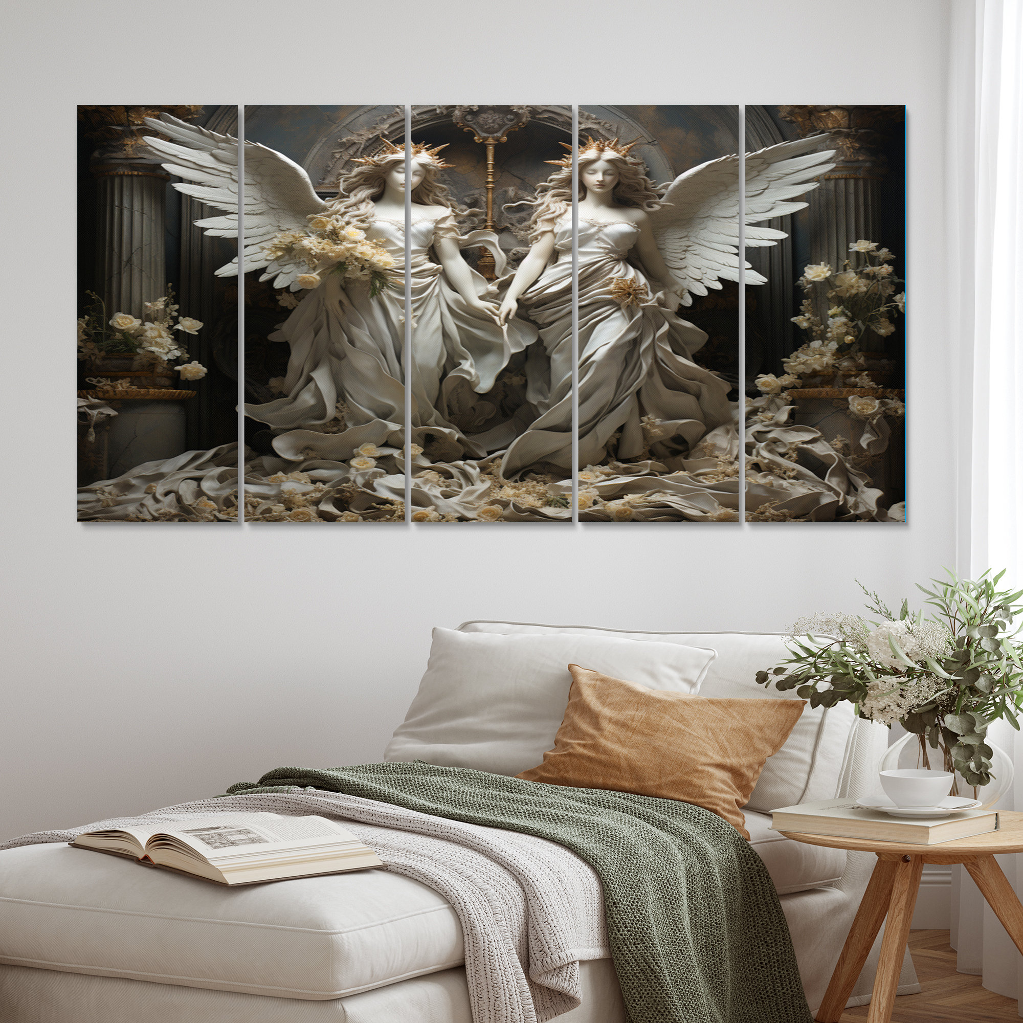 Design Art Church Angel Guardians II - Spiritual Metal Wall Decor Set ...