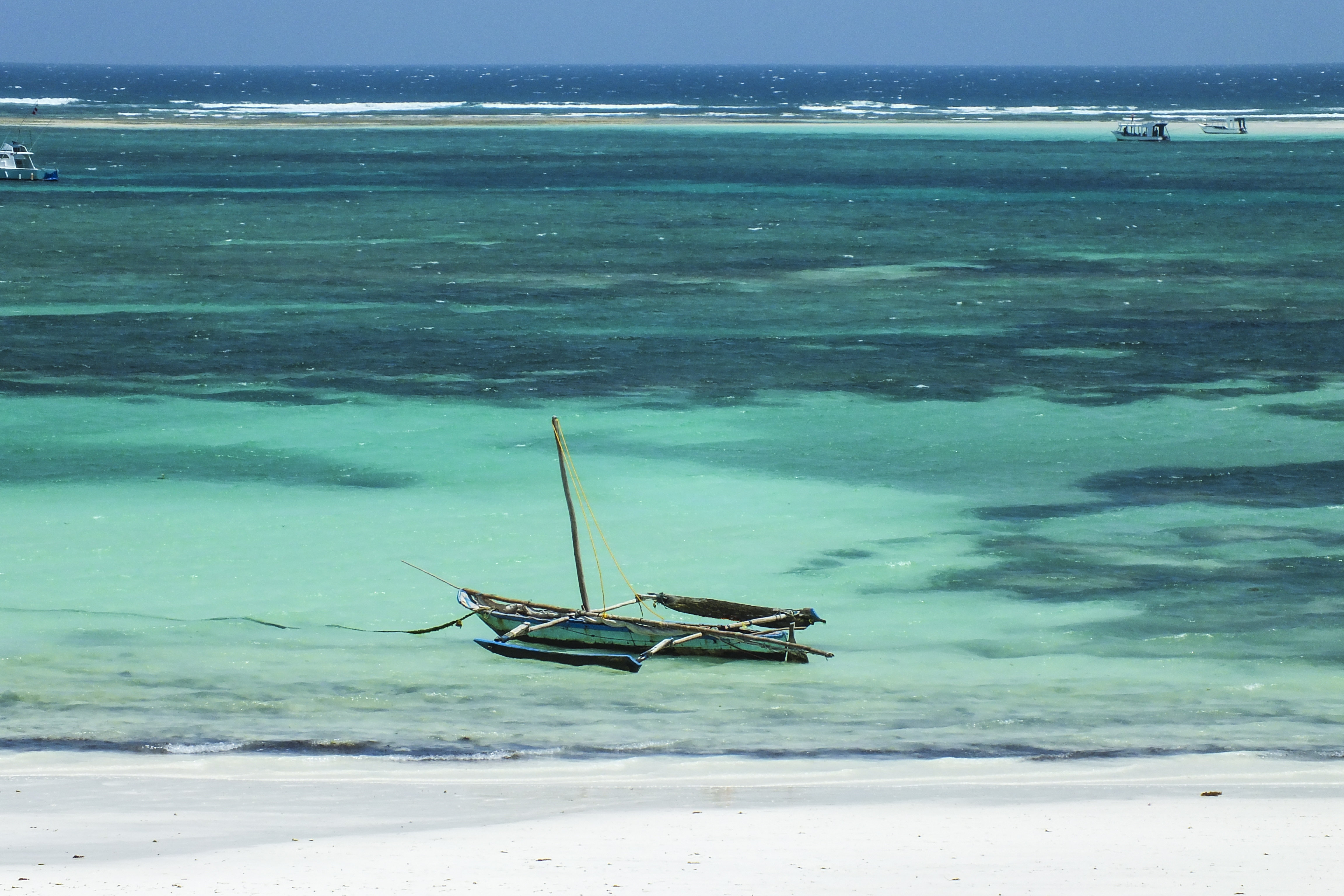 Breakwater Bay Old Wood Catamaran On Sea | Wayfair.co.uk