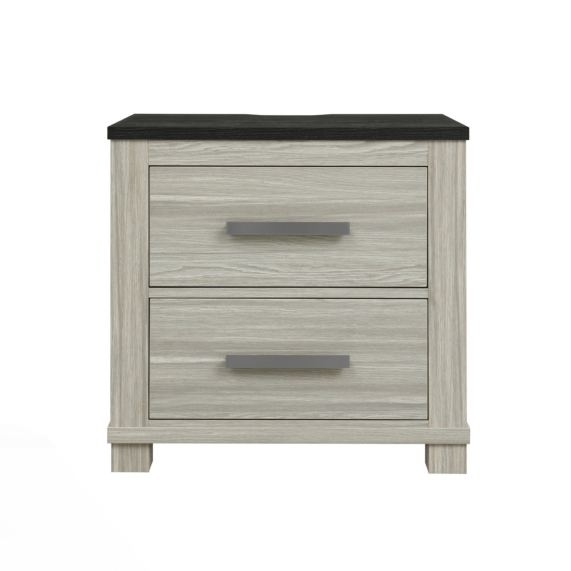 Latitude Run® 2 Drawers Nightstand With Block Style Feet | Wayfair