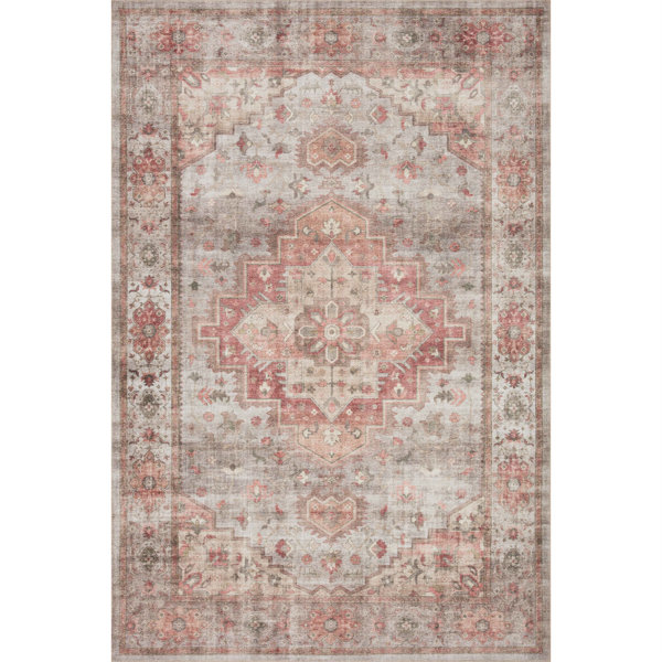 Bungalow Rose Jujhar Oriental Dove/Spice Area Rug & Reviews | Wayfair