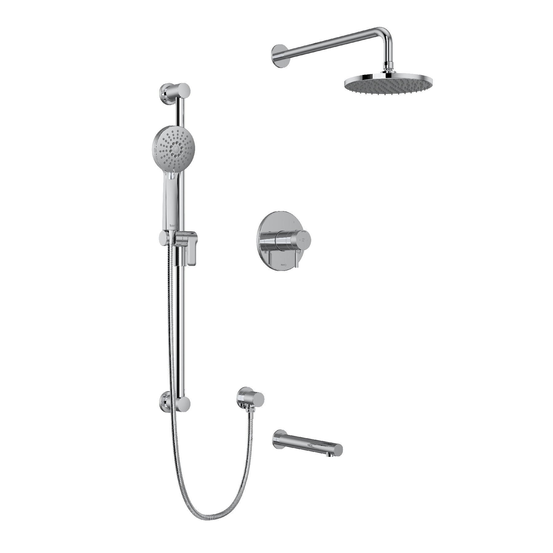 House of Rohl Riu 0.63" Thermostatic and Pressure Balance 5 Function System with Integrated ...
