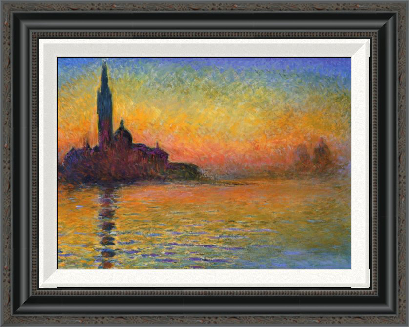 Vault W Artwork Twilight Venice by Claude Monet - Picture Frame Print ...