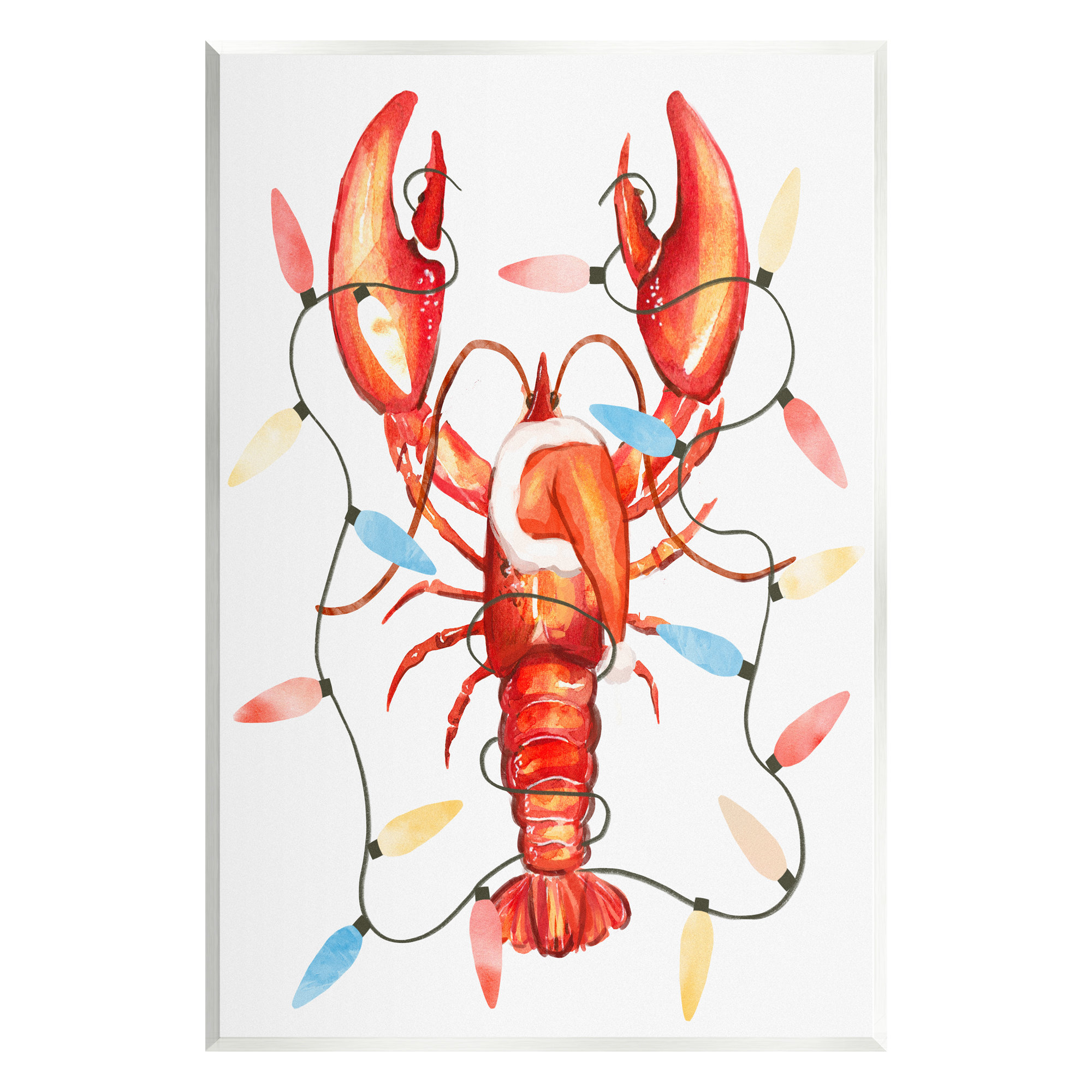 Stupell Industries Nautical Lobster Christmas Lights by Ziwei Li ...
