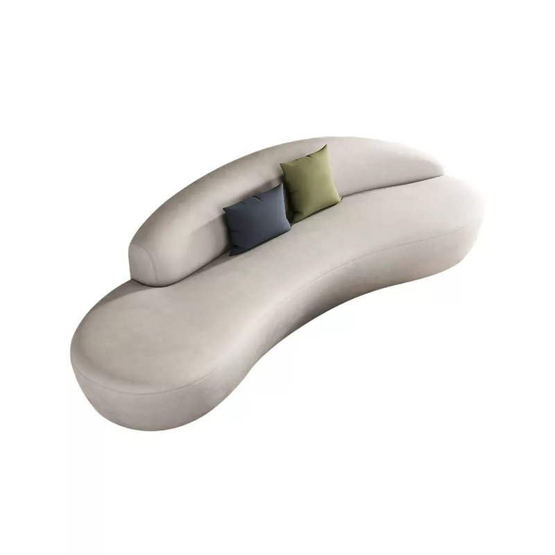 SUPROT Shaped Semi-circular Modern Chair Upholstered Chaise Lounge ...