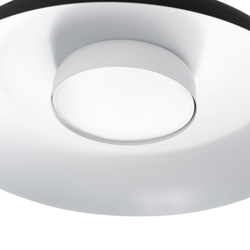 Ebern Designs 1-Light LED Integrated 21-Watt Matte Black Flush Mount ...