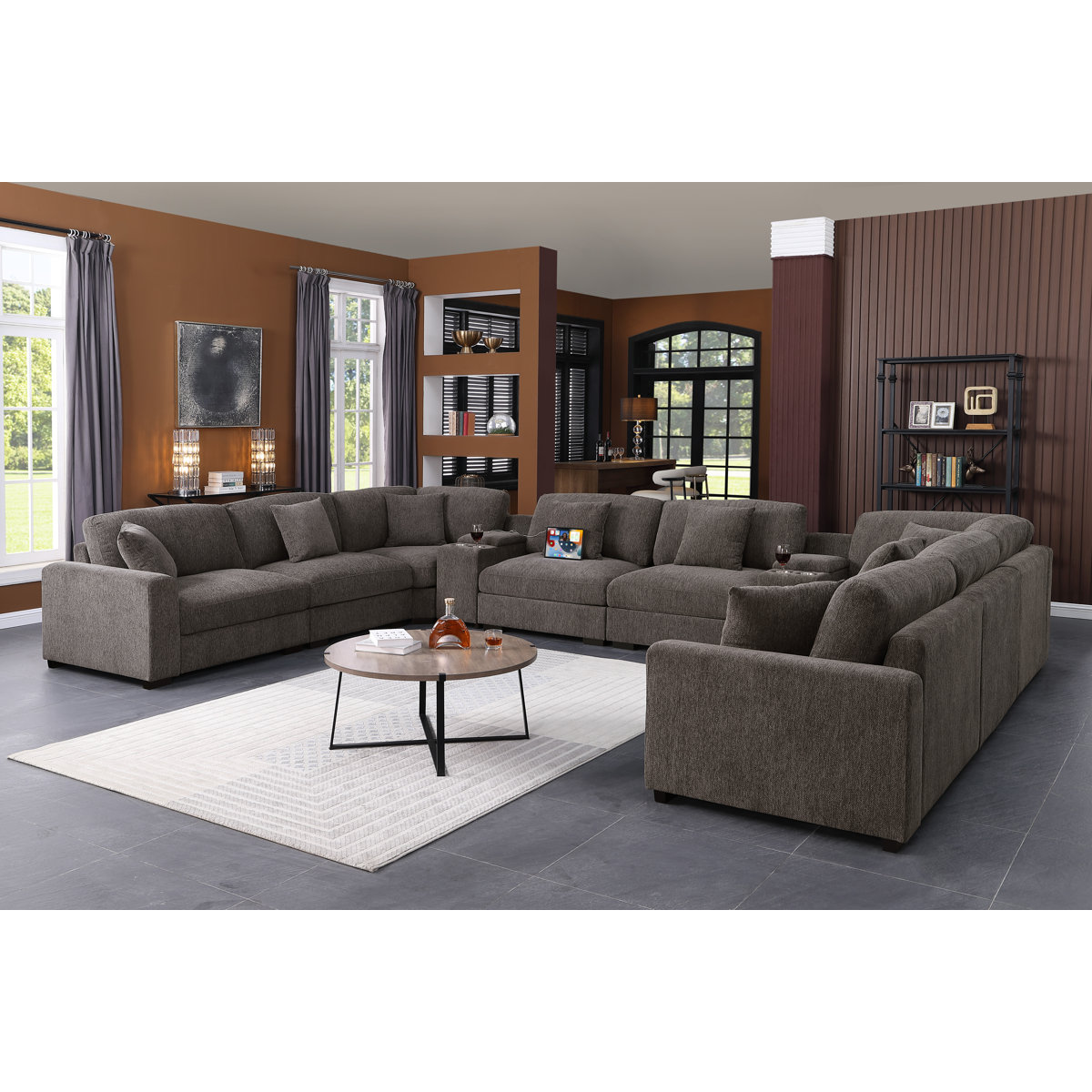 Latitude Run® Modern Upholstered Cloud Modular Corner Sectional Sofa ...
