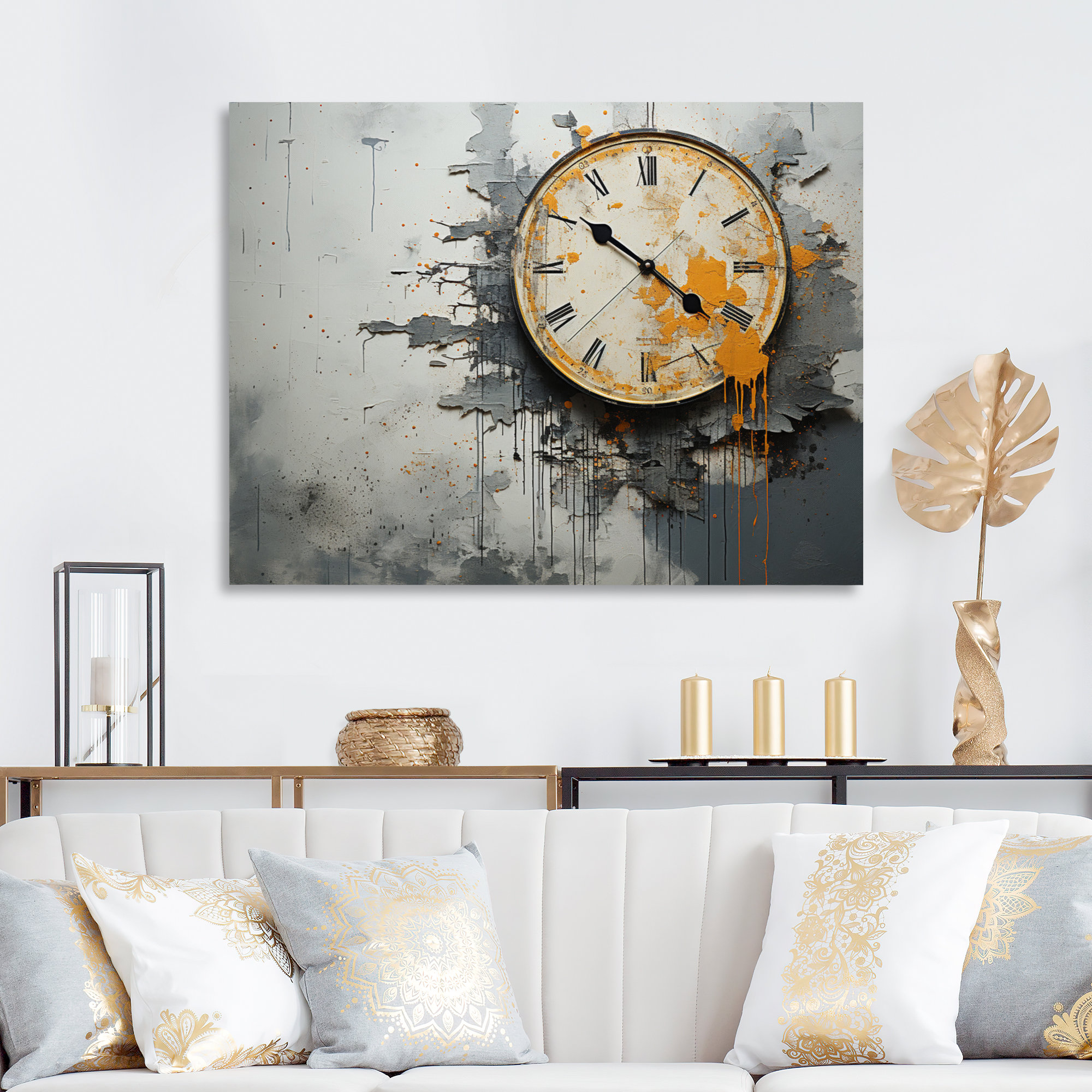 Red Barrel Studio® Clock Minimalist Splendor I Framed On Canvas Print ...