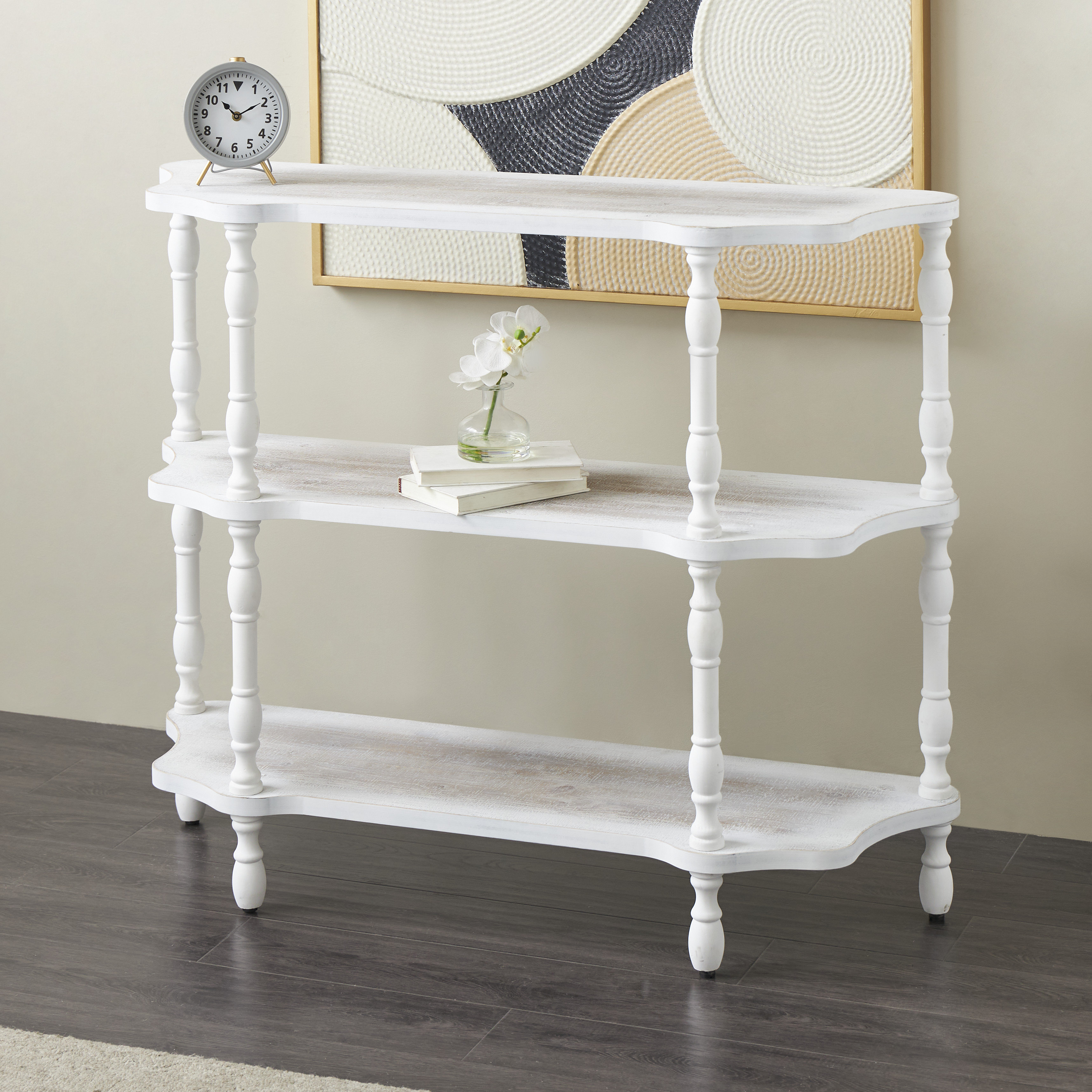 One Allium Way® Aliki 46.5'' W Manufactured Wood Shelving Unit | Wayfair