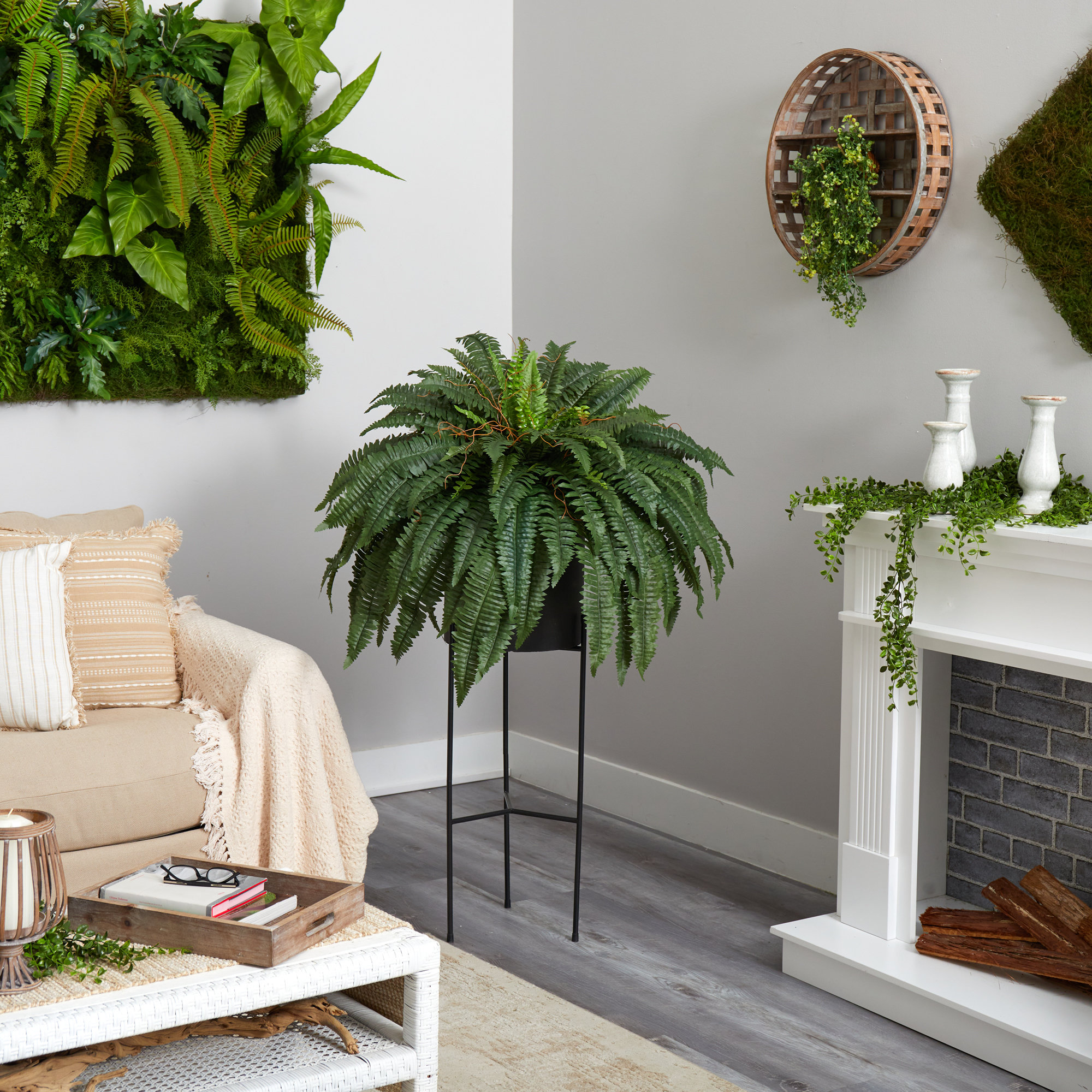 Primrue 51" Artificial Fern Plant in Planter | Wayfair